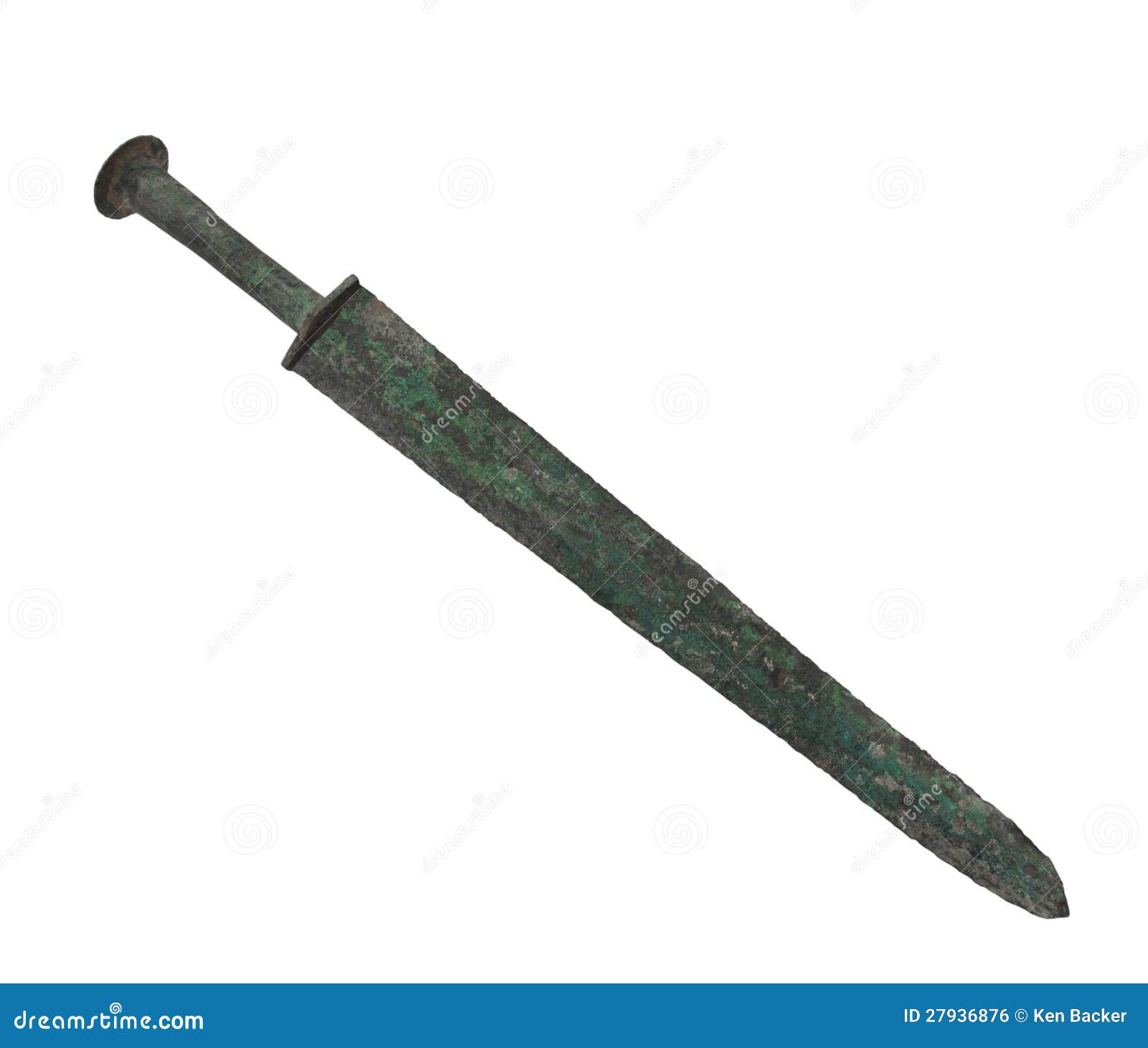 Ancient Bronze Age Sword Isolated. Stock Photo - Image of weapon, blade ...