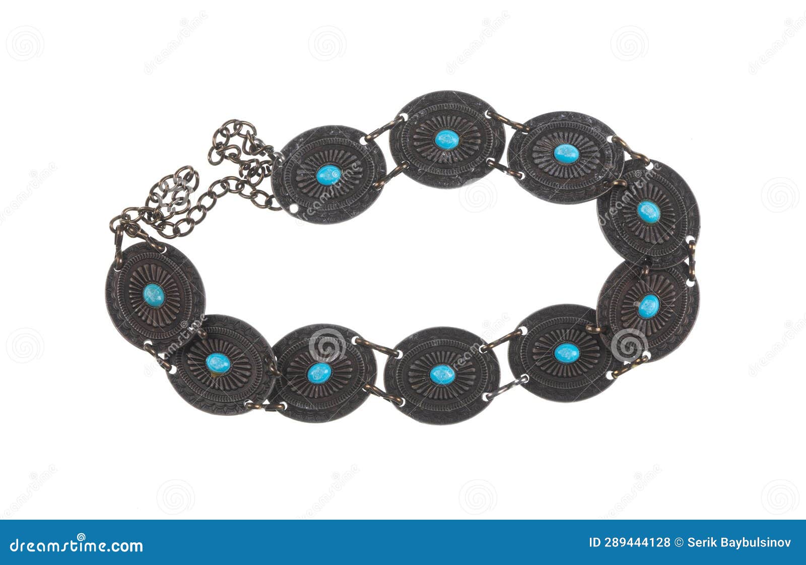 Ancient Bronze Belt Isolated on White Stock Photo - Image of decoration ...