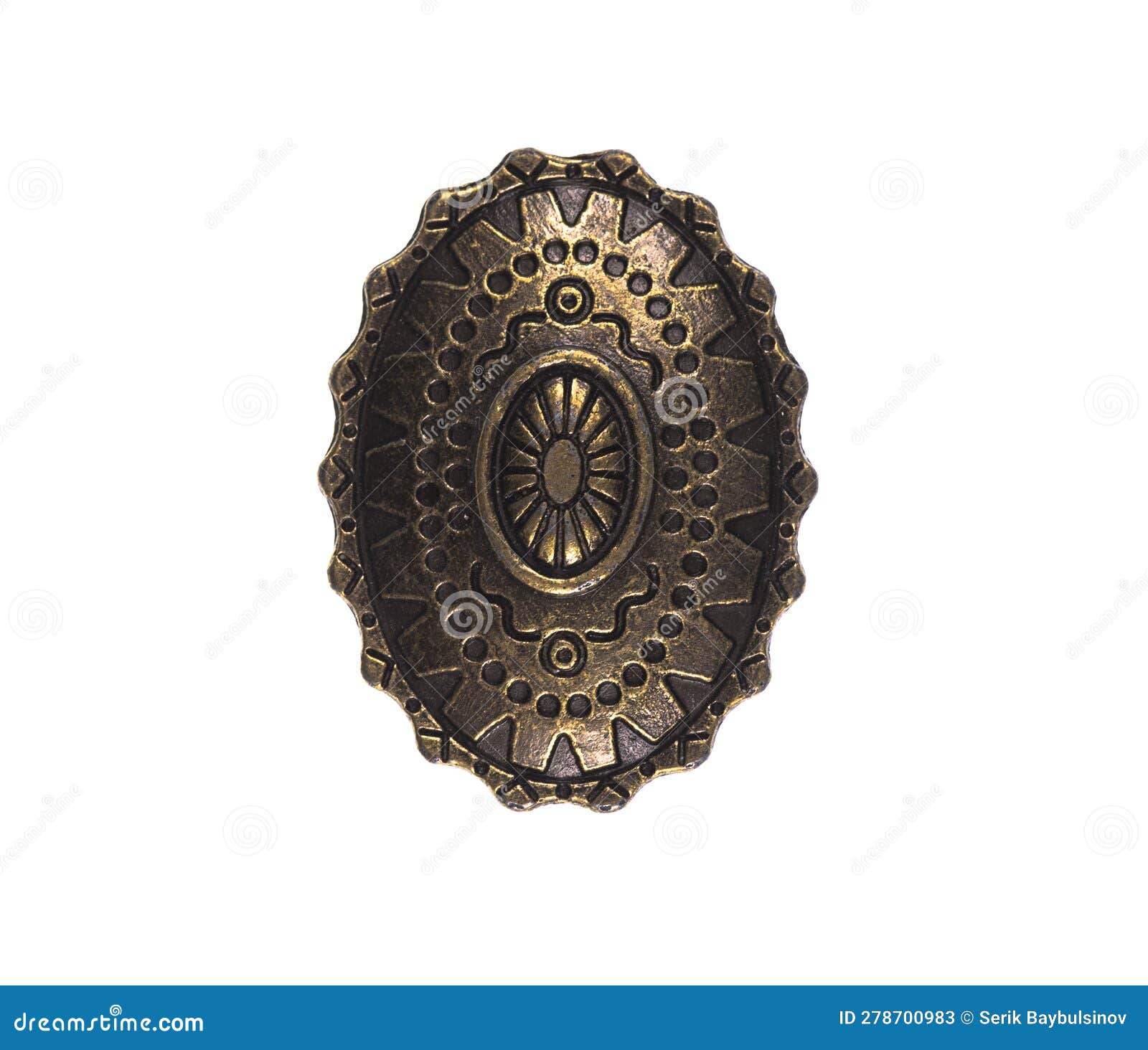 Ancient Shield on White Isolated Background Stock Image - Image of ...