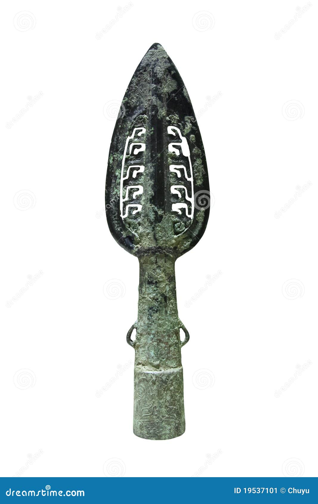 Ancient bronze spear stock image. Image of weapon, history - 19537101