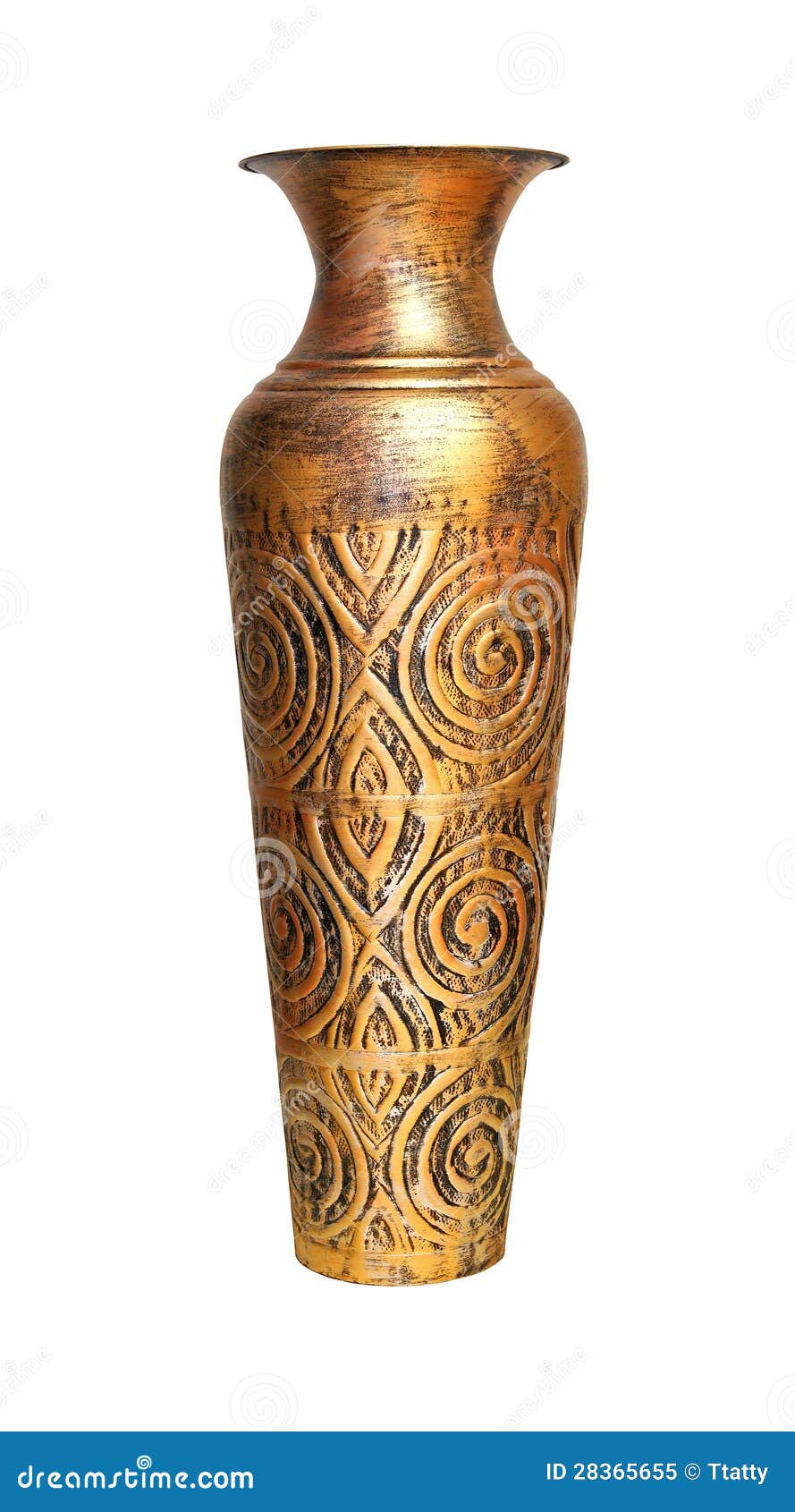 Ancient bronze vase stock image. Image of metal, brass - 28365655