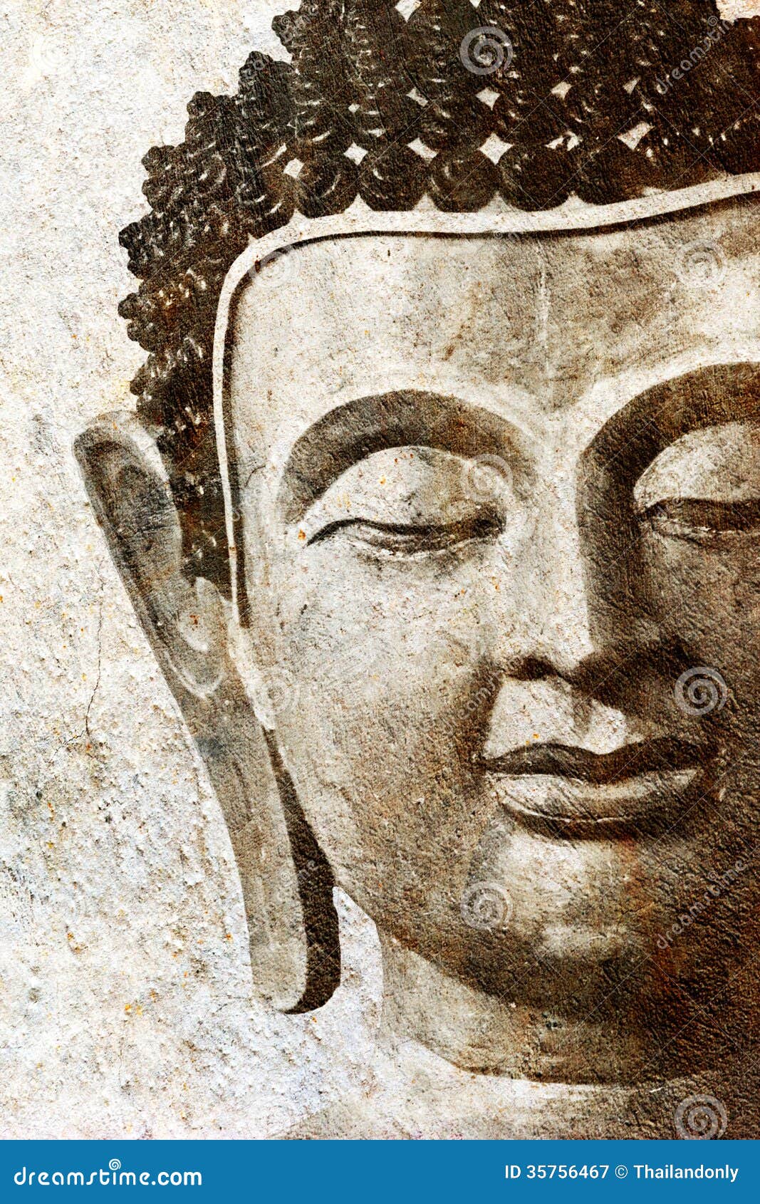 Ancient Buddha Face, Ayutthaya, Thailand Stock Image - Image of ...