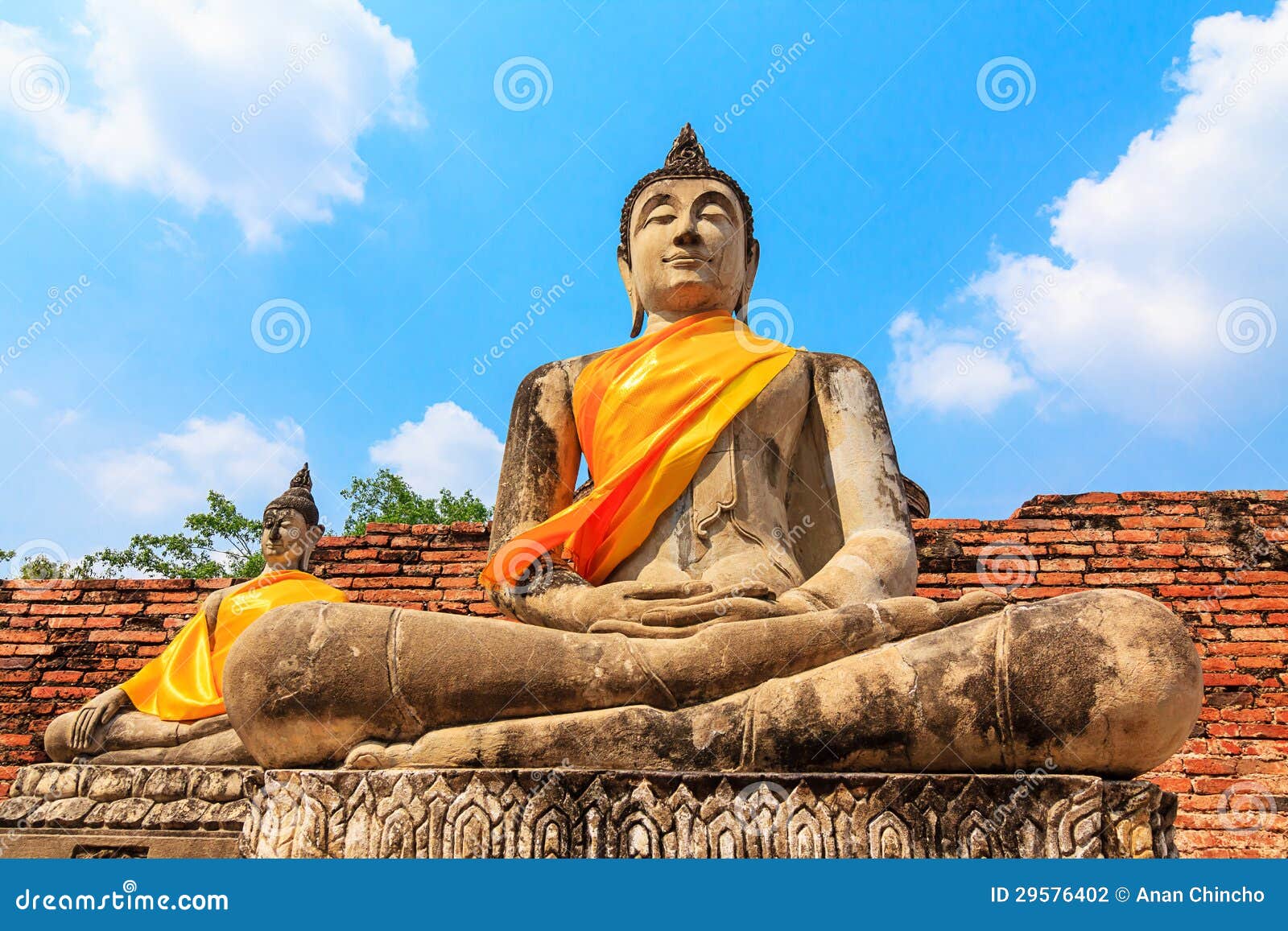 Ancient Buddha statues stock photo. Image of holy, buddhism - 29576402