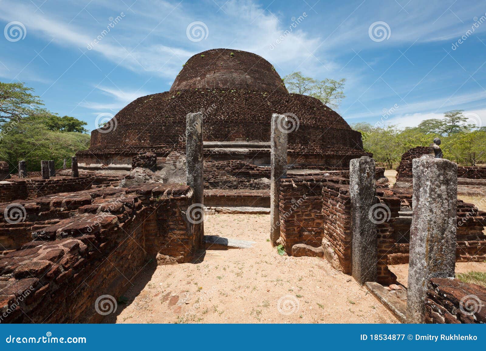 Ancient Buddhist Dagoba (stupe) Stock Image - Image of stupa, sunny ...