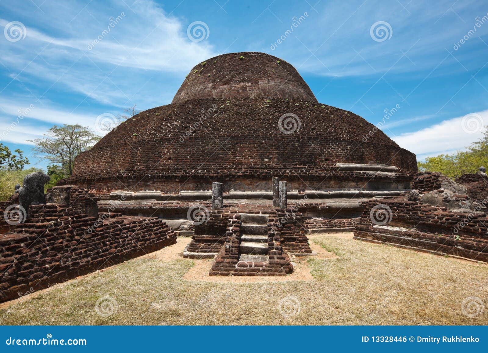 Ancient Buddhist Dagoba (stupe) Pabula Vihara Stock Photo - Image of ...