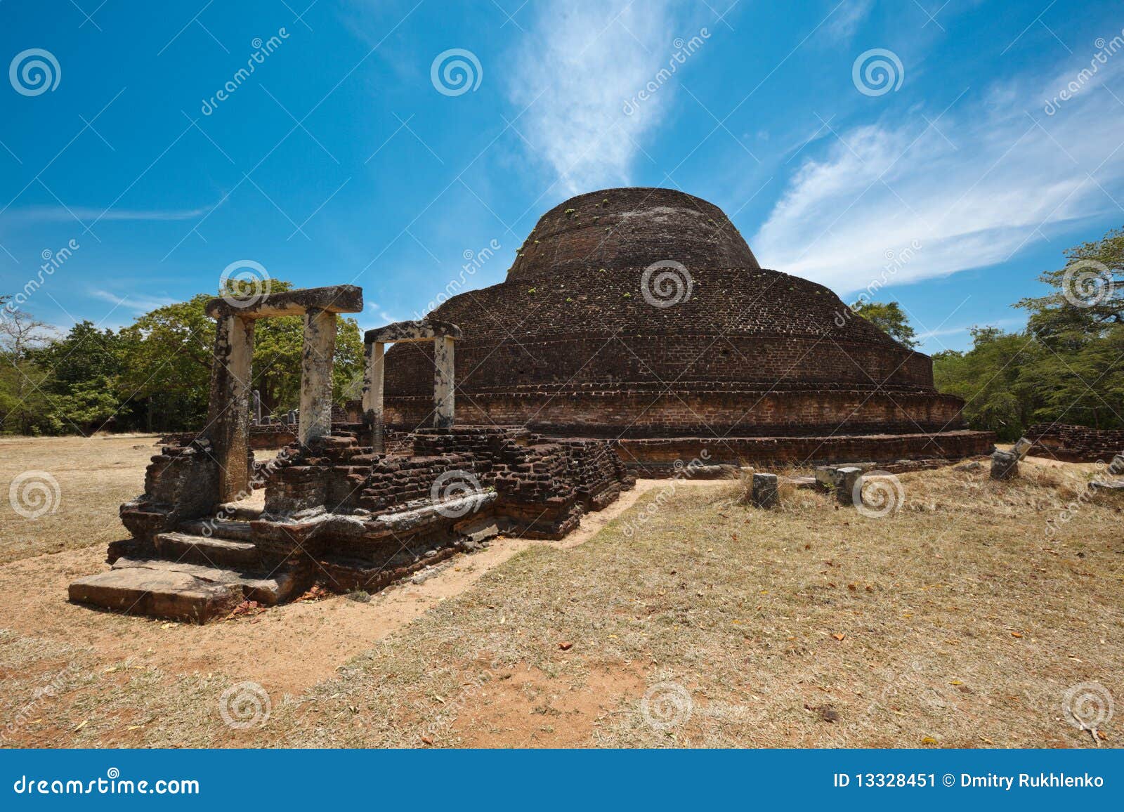 Ancient Buddhist Dagoba (stupe) Pabula Vihara Stock Image - Image of ...