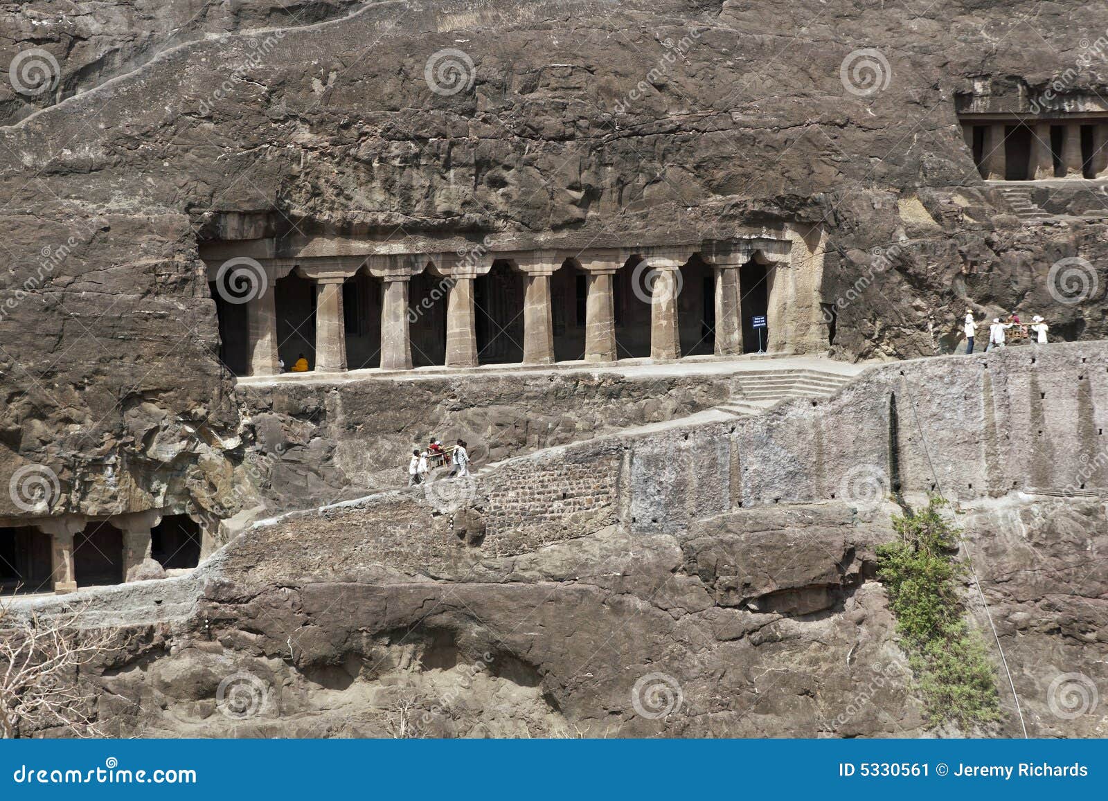 Ancient Buddhist Rock Temples at Ajanta Stock Image - Image of religion ...
