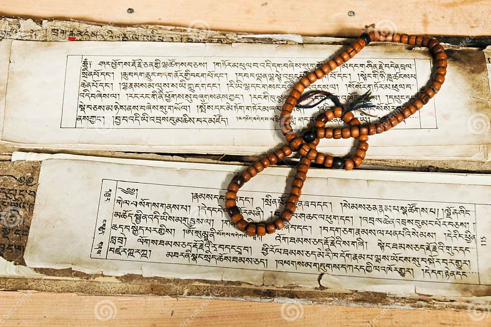 Ancient Buddhist Script stock image. Image of copy, ladakh - 4519885