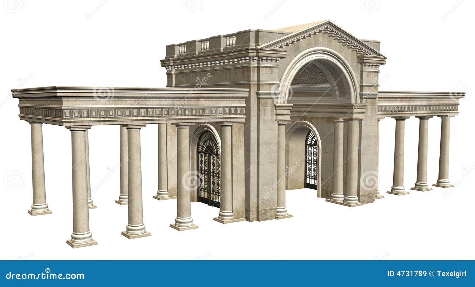 Ancient Building stock illustration. Illustration of render - 4731789