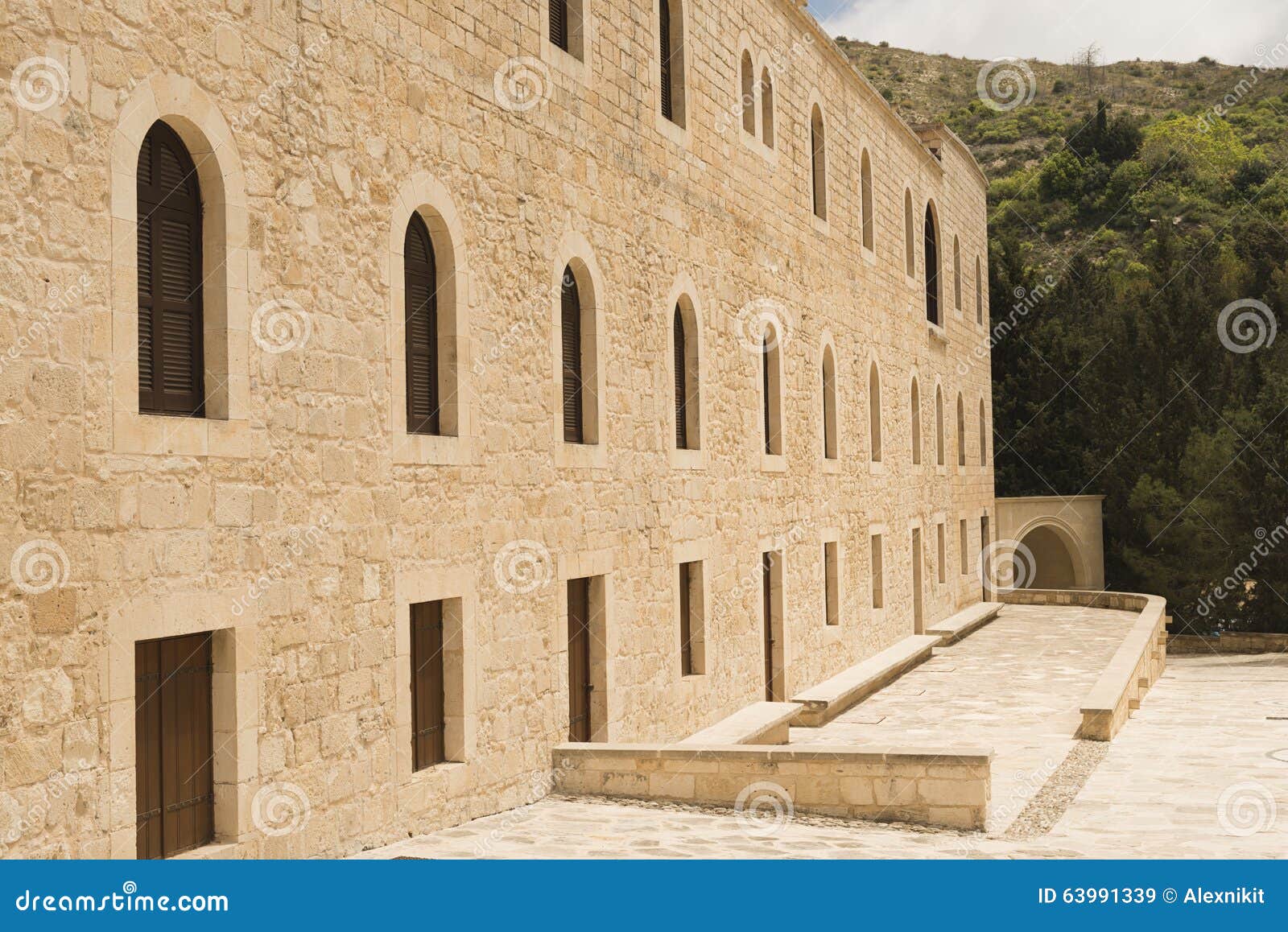 Ancient Building with Arcs in Cyprus Stock Image - Image of feature ...