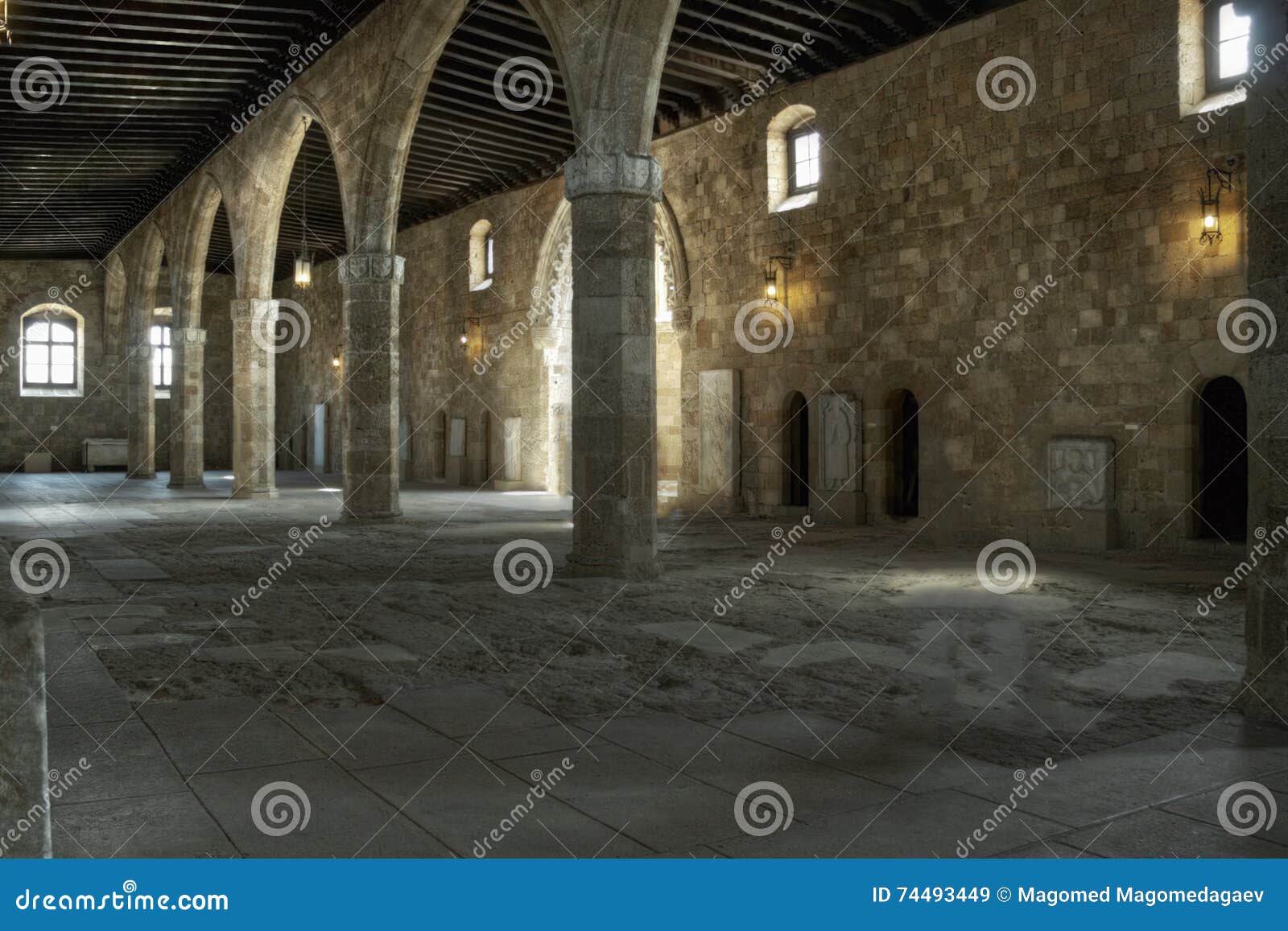 Ancient building interior stock image. Image of interior - 74493449