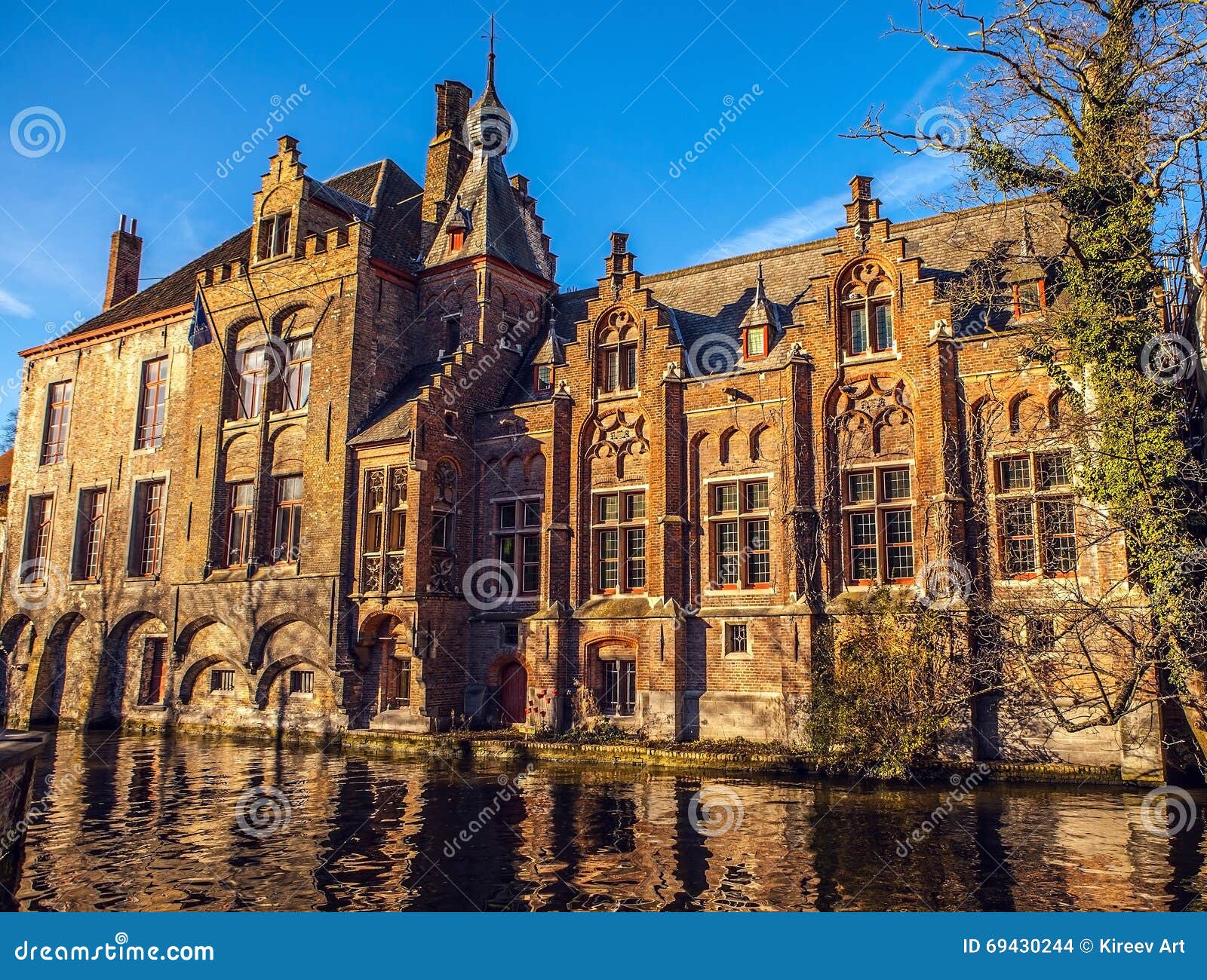 Ancient Building of Medieval Brugge, Belgium Stock Photo - Image of ...
