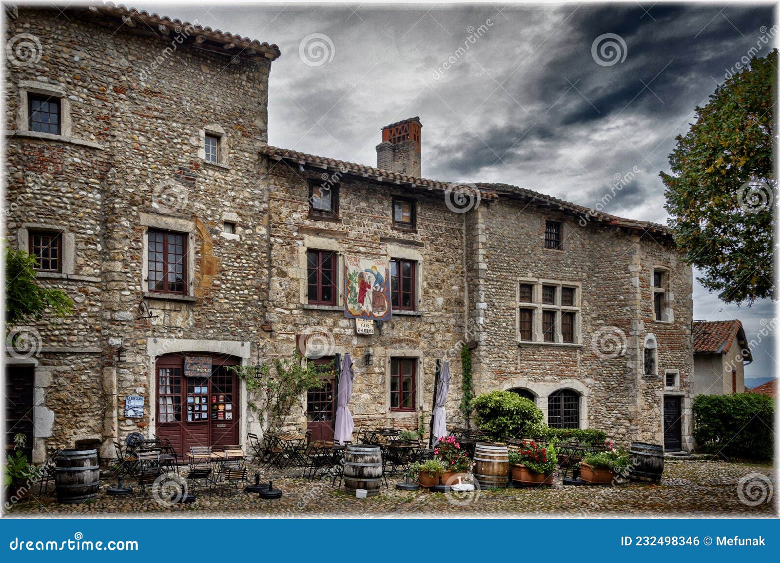 Ancient Building in the Medieval Village Perouges, France Editorial ...