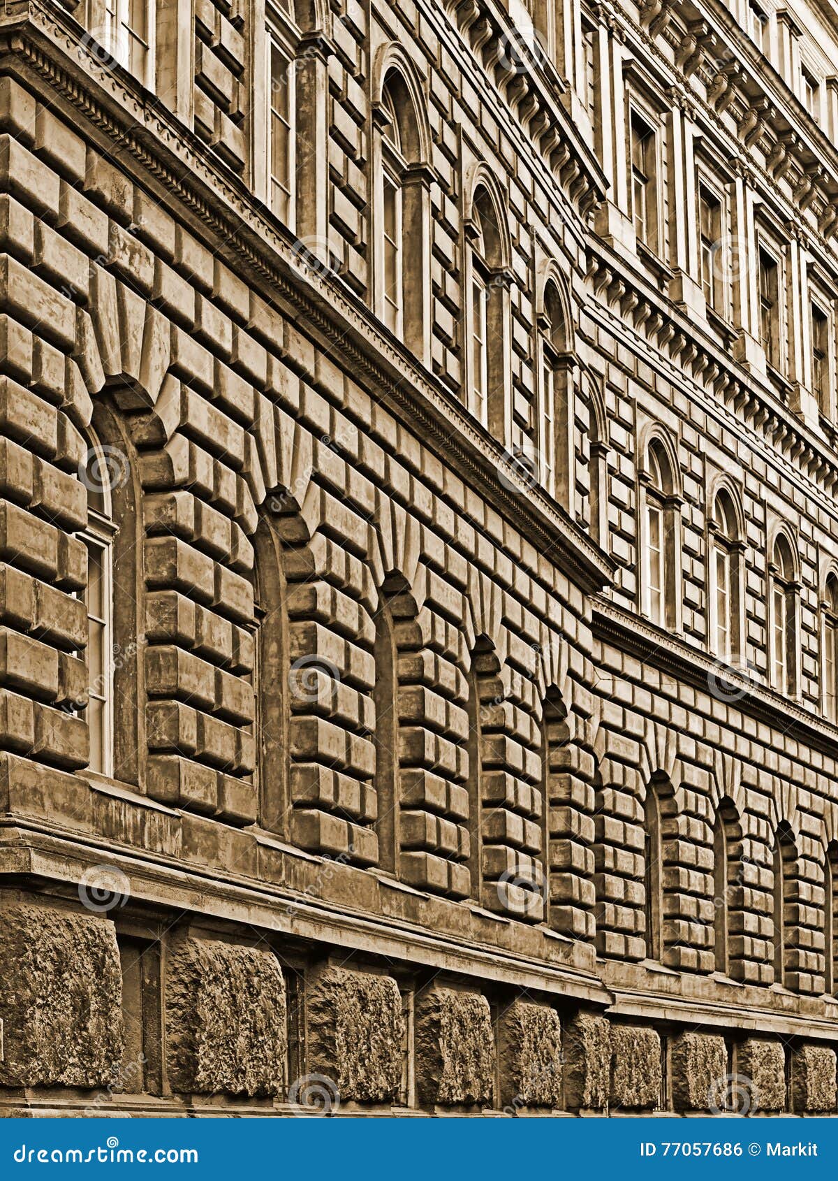 Ancient building in sepia stock photo. Image of medieval - 77057686