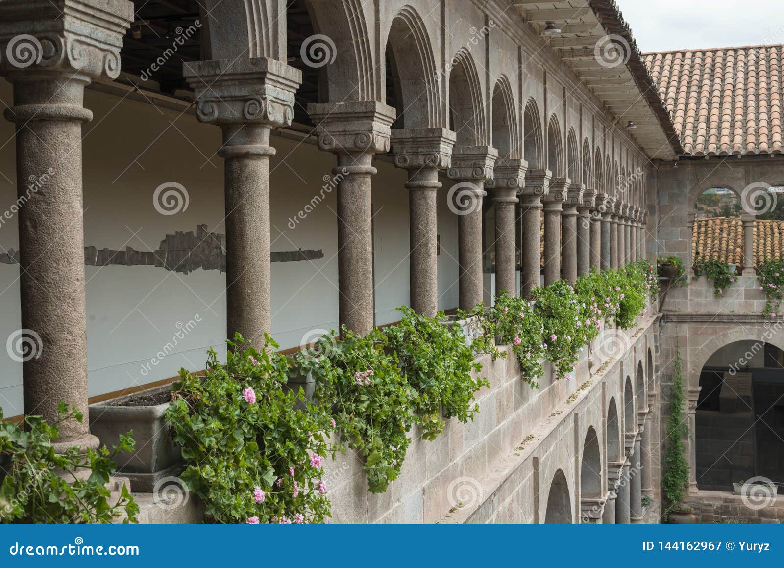 Ancient building terraces stock image. Image of stone - 144162967