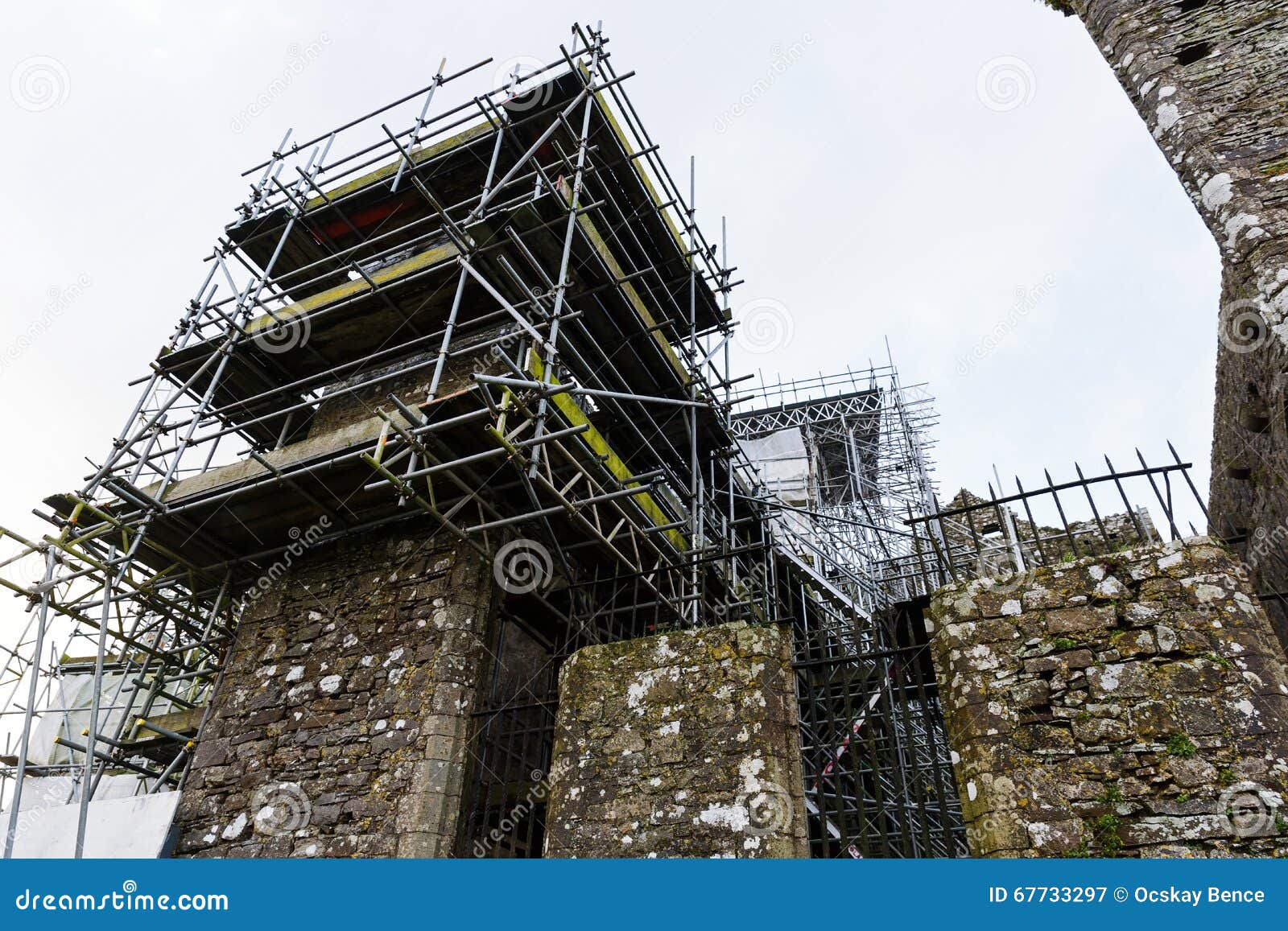 Ancient Building Under Renovation Stock Image - Image of remains ...