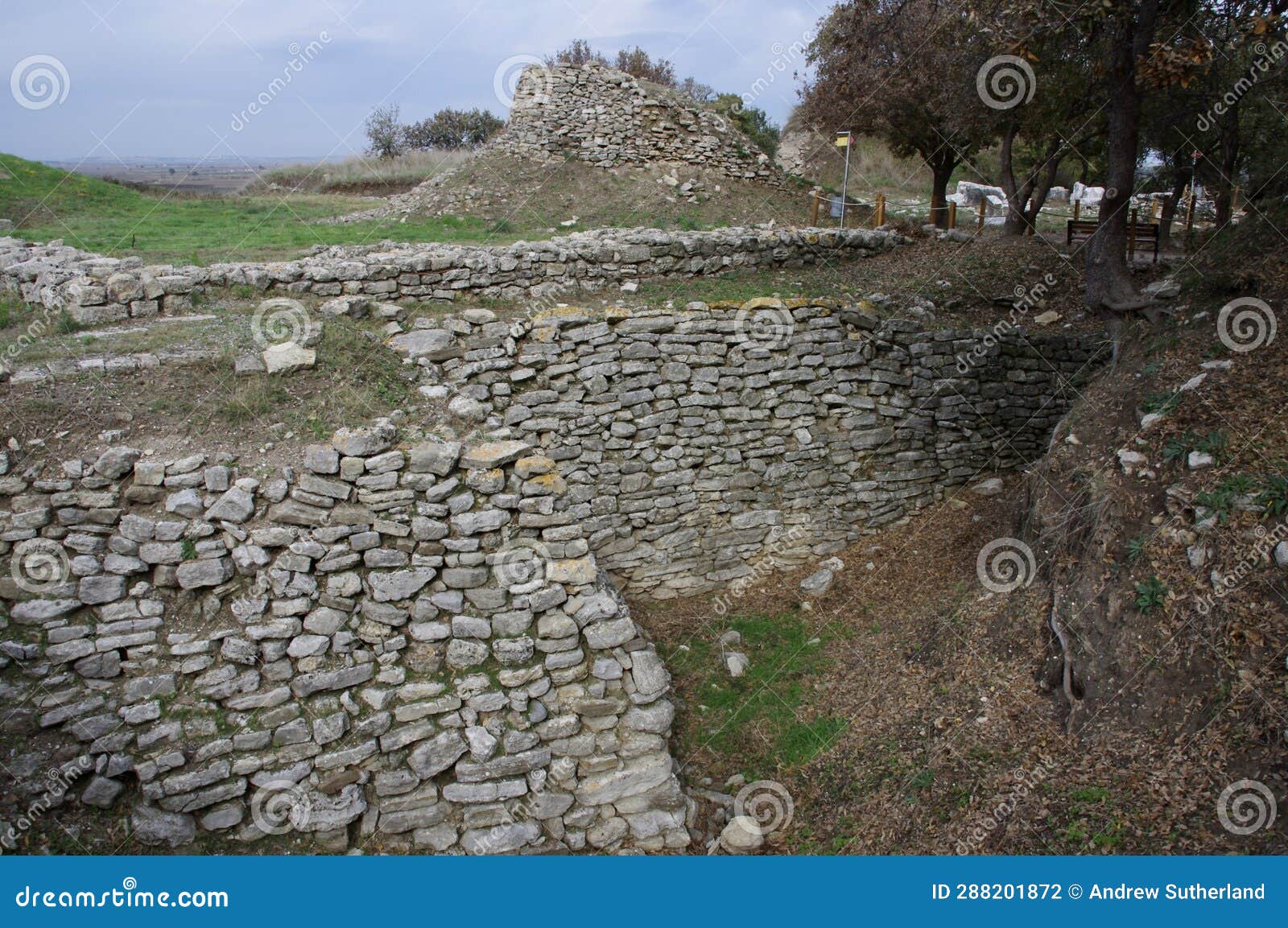 Ancient Buildings at the Ancient City of Troy in Turkey Editorial ...