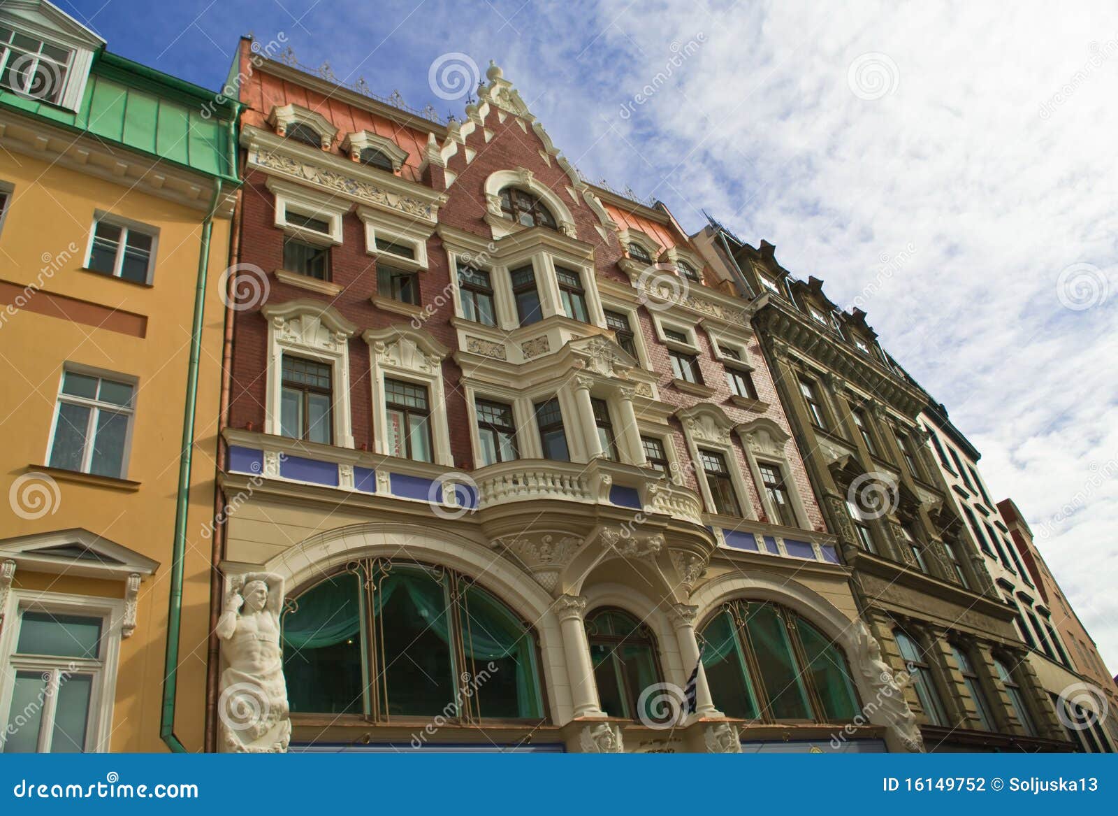 Ancient Buildings in Street on Old Riga Stock Photo - Image of town ...