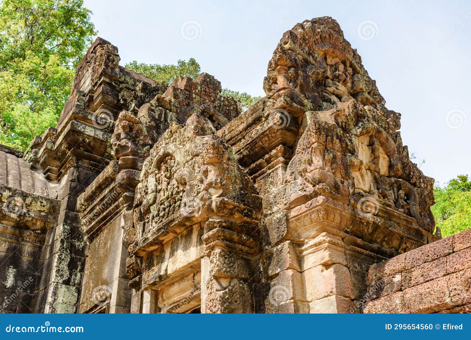 Ancient Buildings of Thommanon Temple in Enigmatic Angkor Stock Photo ...