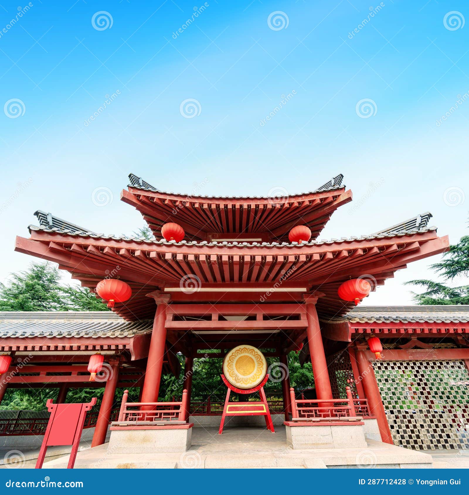 Ancient buildings in Xi an stock photo. Image of ancient - 287712428