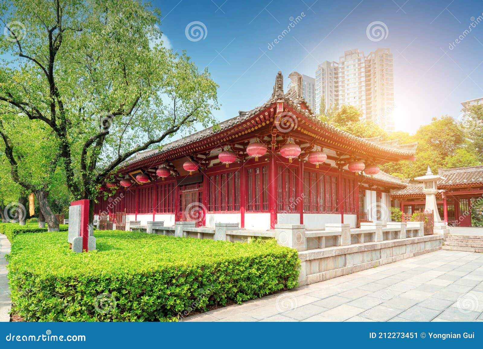 Ancient Buildings in Xi`an, Shaanxi Stock Image - Image of famous ...