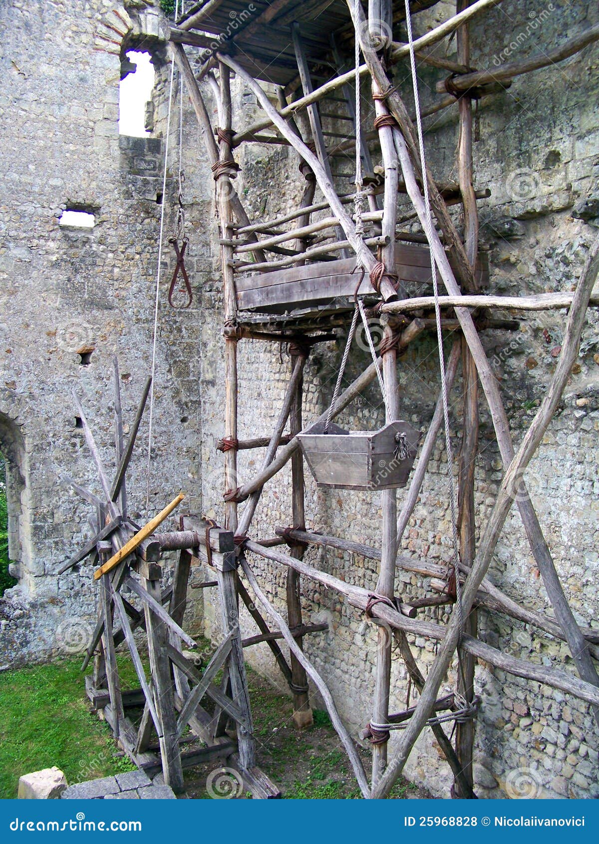 Ancient bulding technique stock photo. Image of european - 25968828