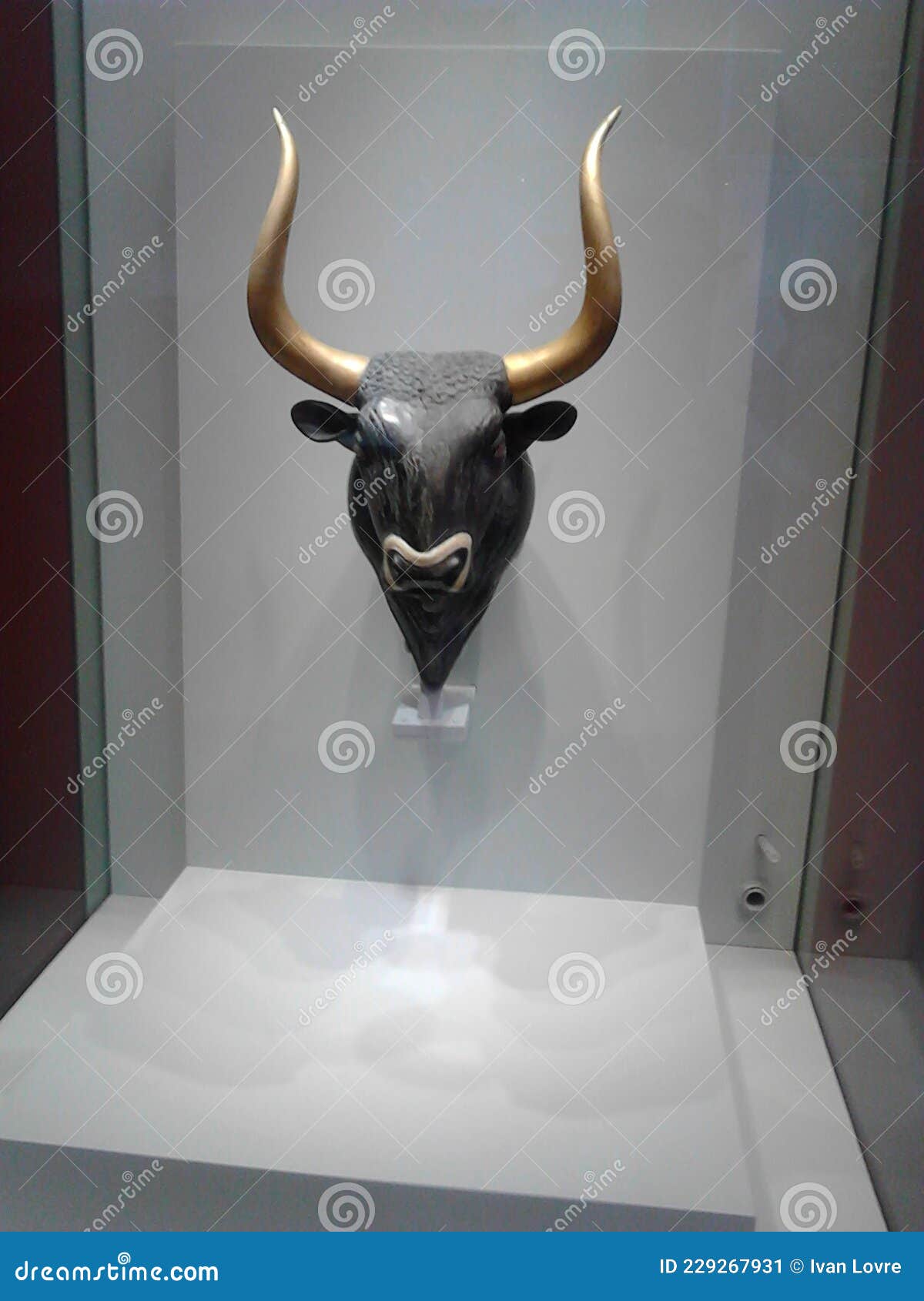 Ancient bull head stock image. Image of ancient, statue - 229267931