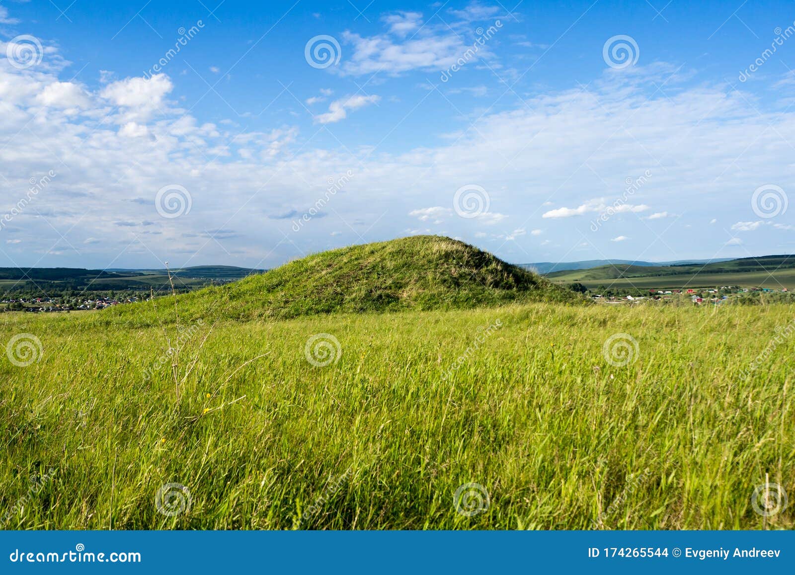 Ancient Burial Ground Mound. Archaeological Site Stock Photo - Image of ...
