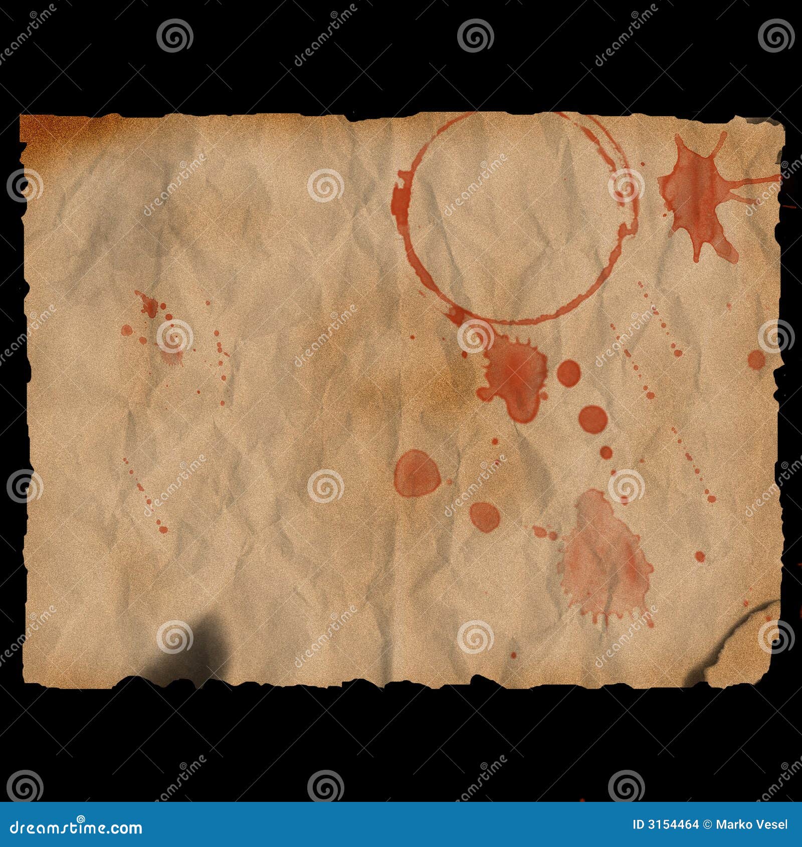 Ancient Burned Bloody Paper Stock Illustration - Illustration of modern ...