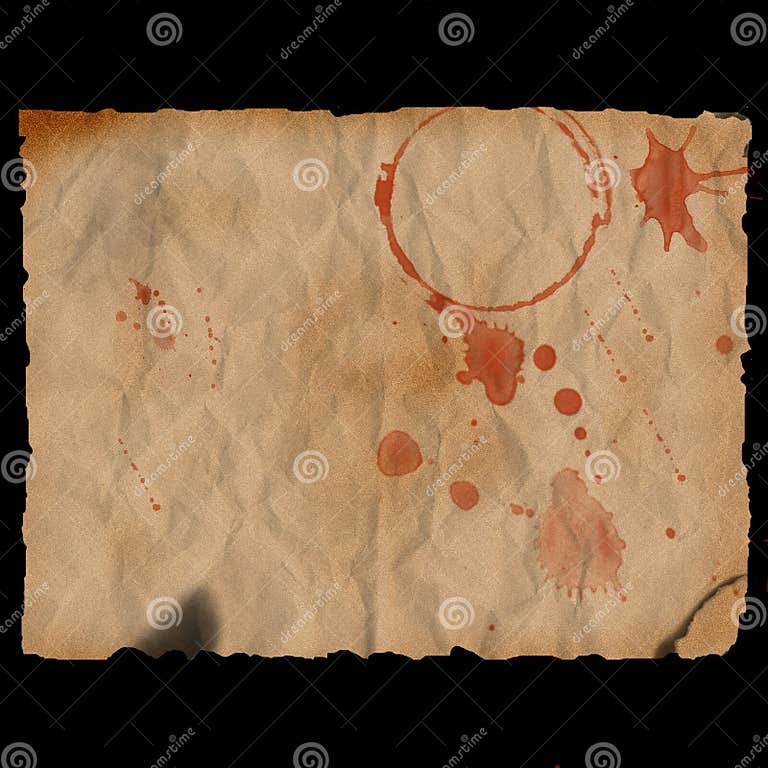 Ancient Burned Bloody Paper Stock Illustration - Illustration of modern ...