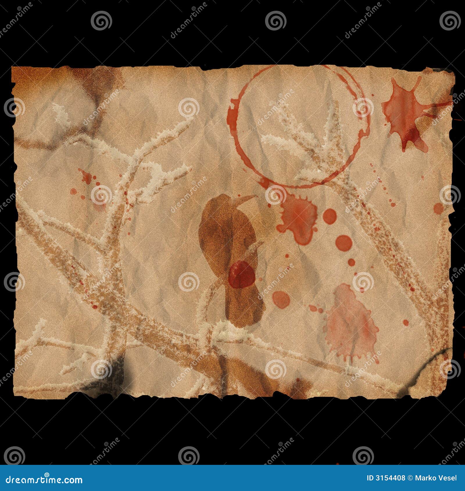 Burned Old Paper, Parchment Outline Silhouette Vector Symbol Icon ...
