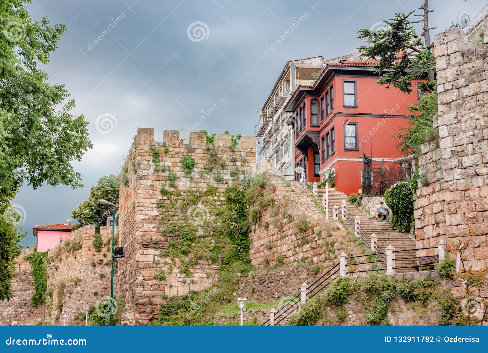 Ancient Bursa Castle in Bursa Turkey Editorial Photography - Image of ...