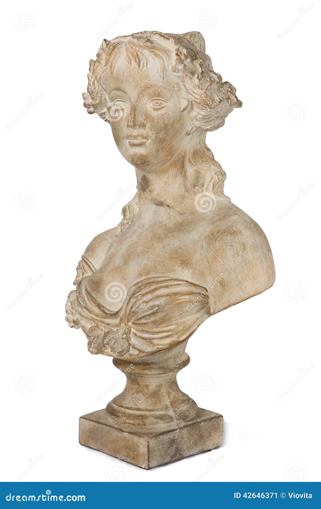 Ancient Bust of a Beautiful Lady Stock Image - Image of meditating ...
