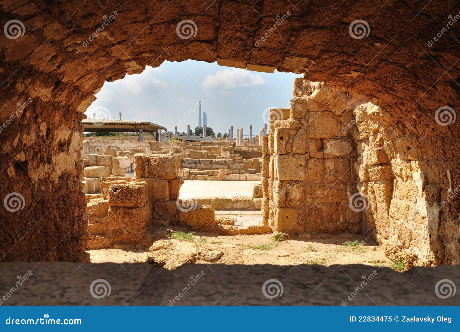 Ancient Caesarea. stock image. Image of ruins, stone - 22834475