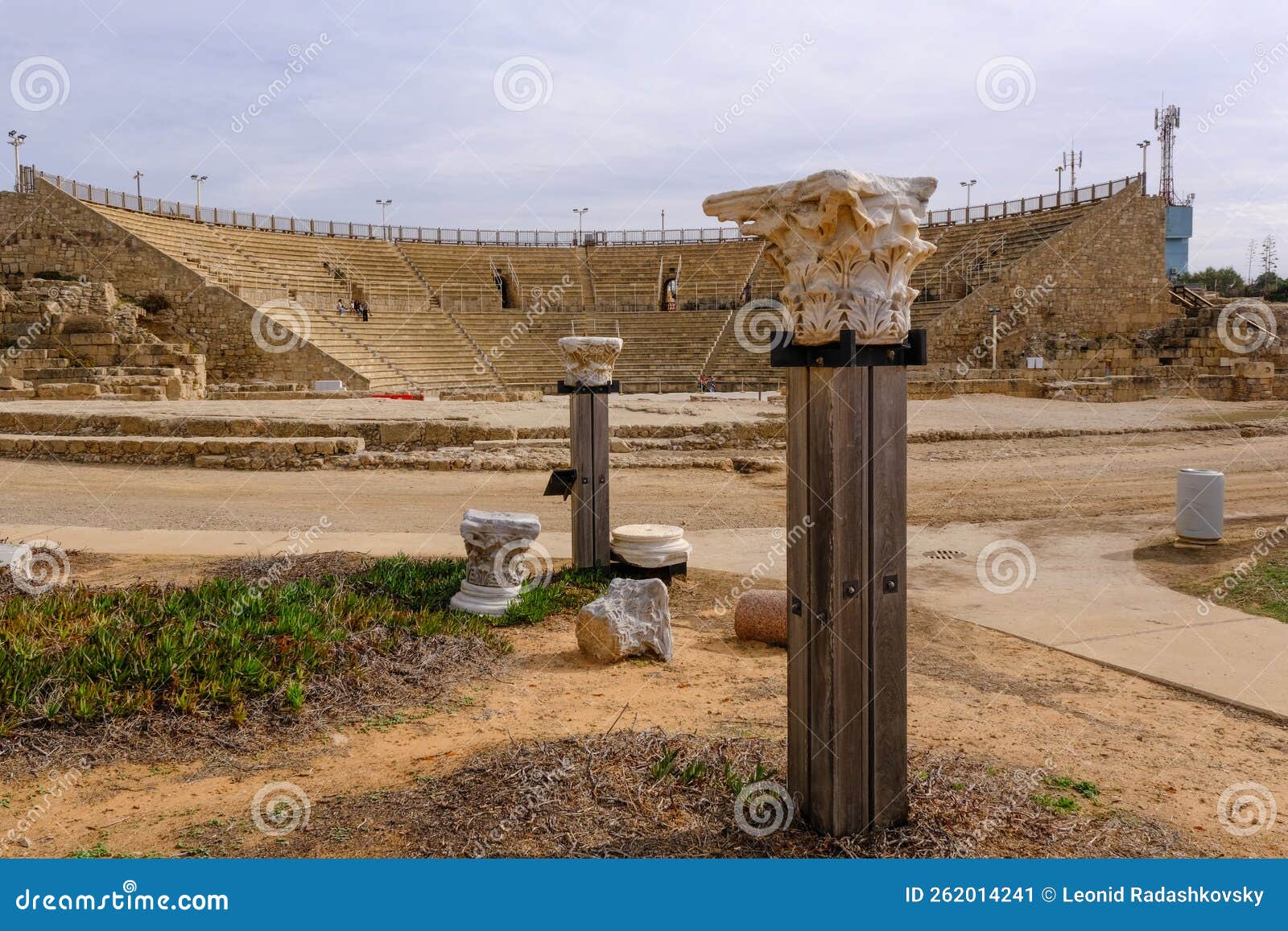 Ancient Caesarea, Archeological National Park in Israel Stock Image - Image of historic ...