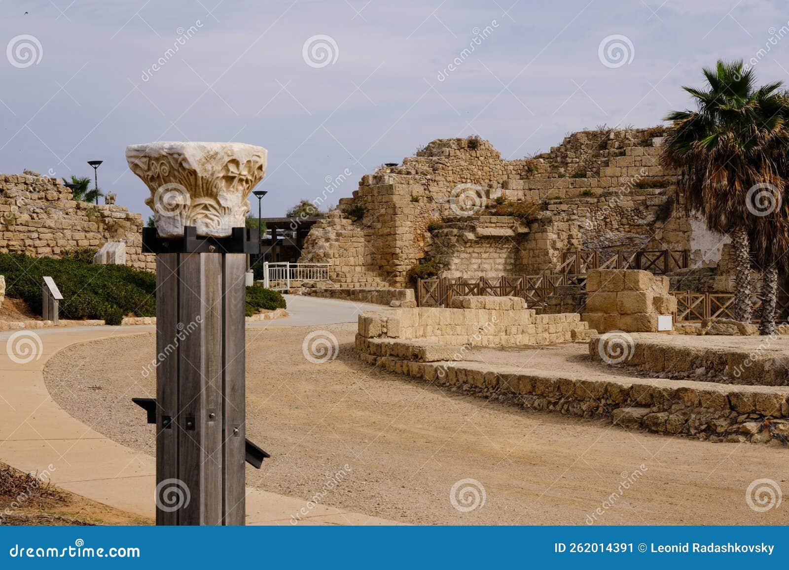 Ancient Caesarea, Archeological National Park in Israel Stock Image - Image of landmark, house ...