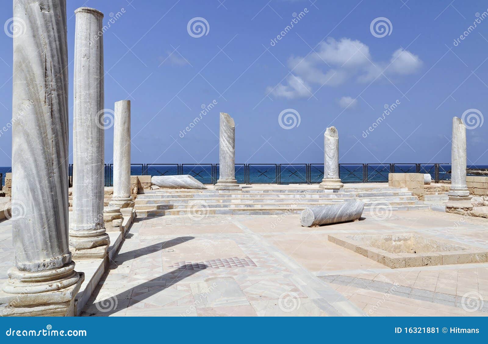 Ancient Caesarea Mosaic Ruins in Israel Stock Image - Image of holy ...