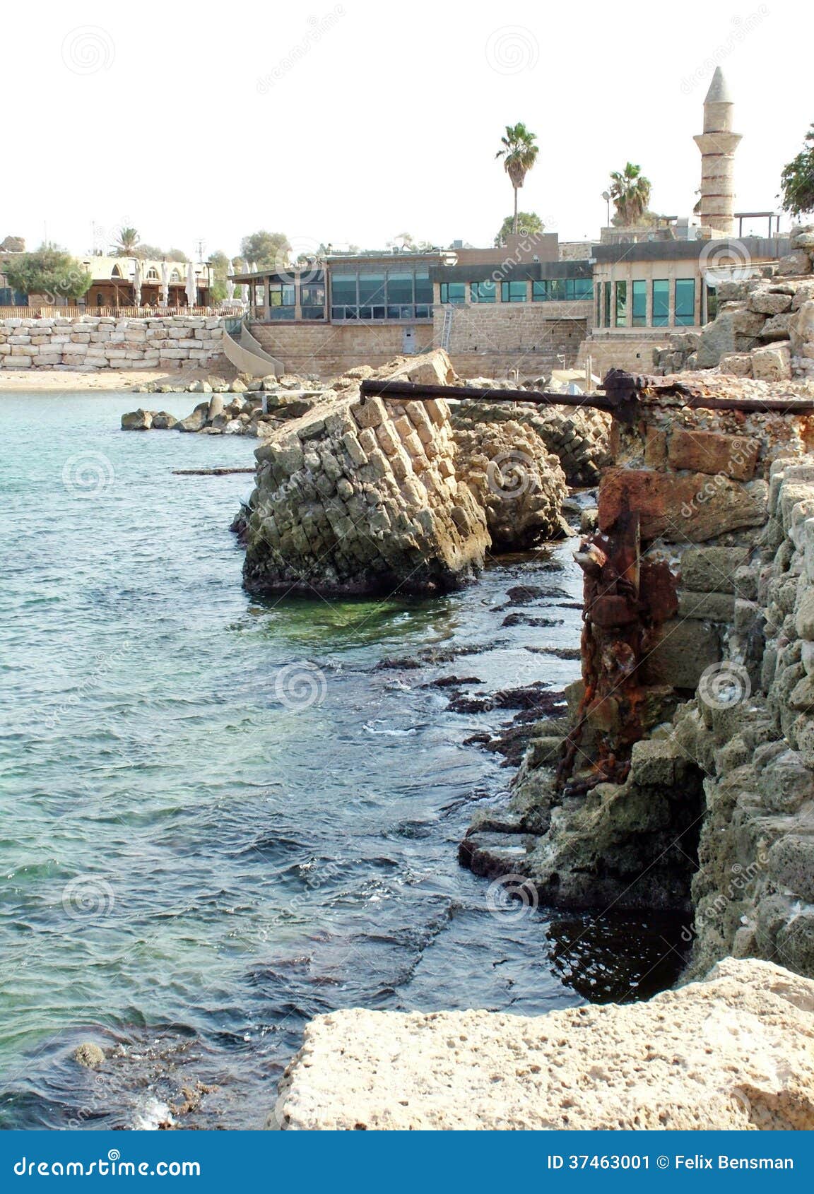 Ancient Caesarea port stock image. Image of caesarea - 37463001