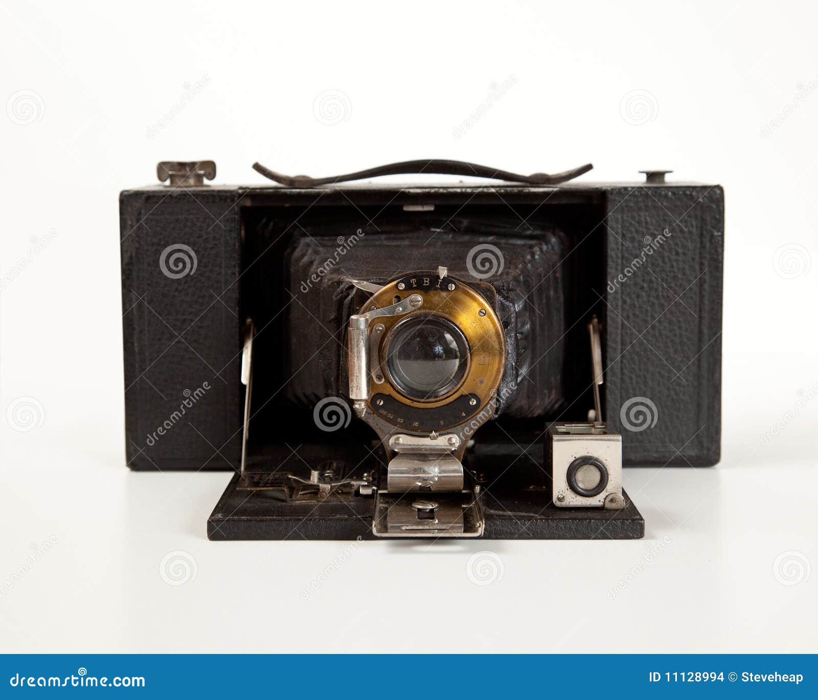 Ancient Camera in Front View Stock Photo - Image of photographic, glass ...