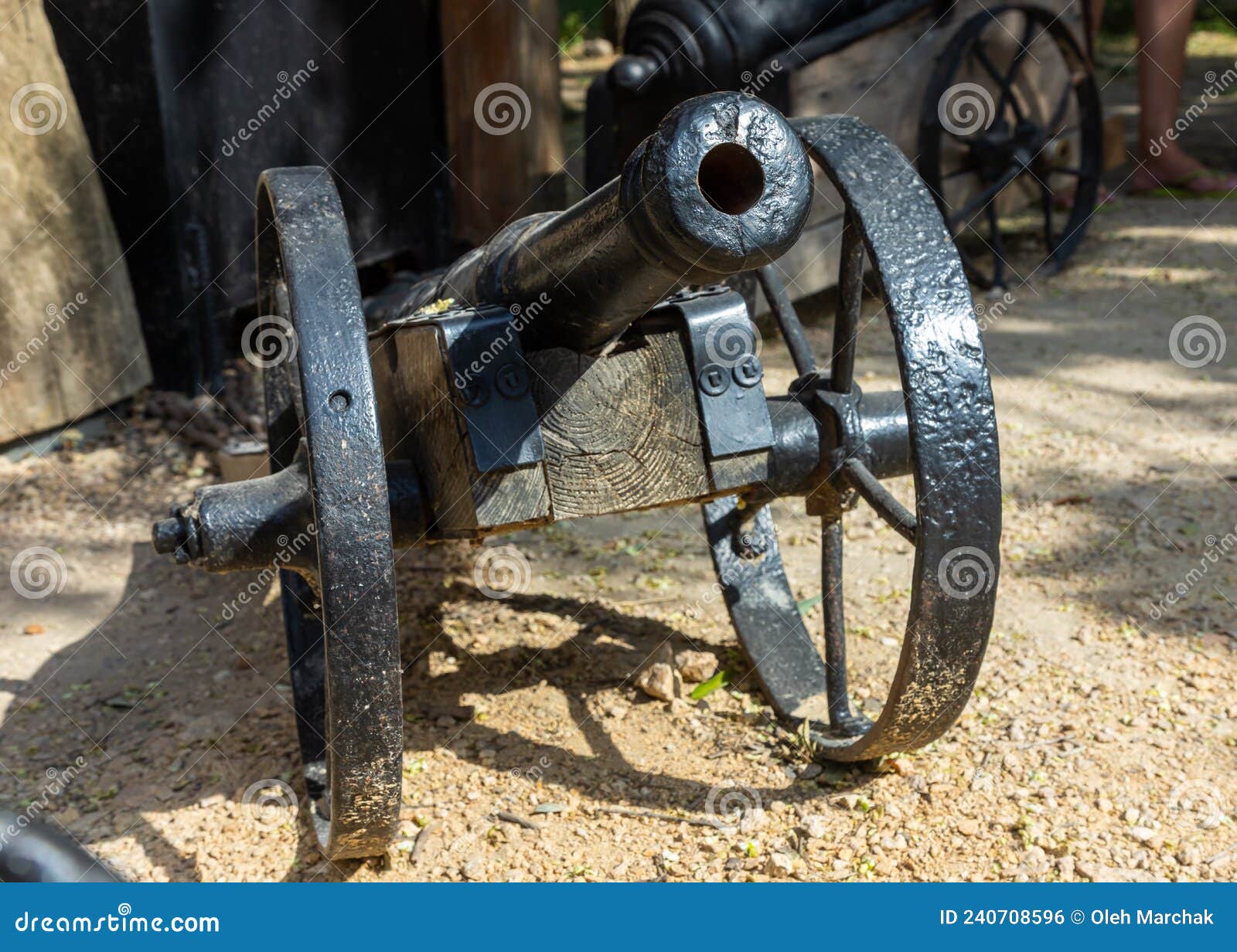 Ancient Cannon. Ancient Weapons in the Castle Stock Photo - Image of ...