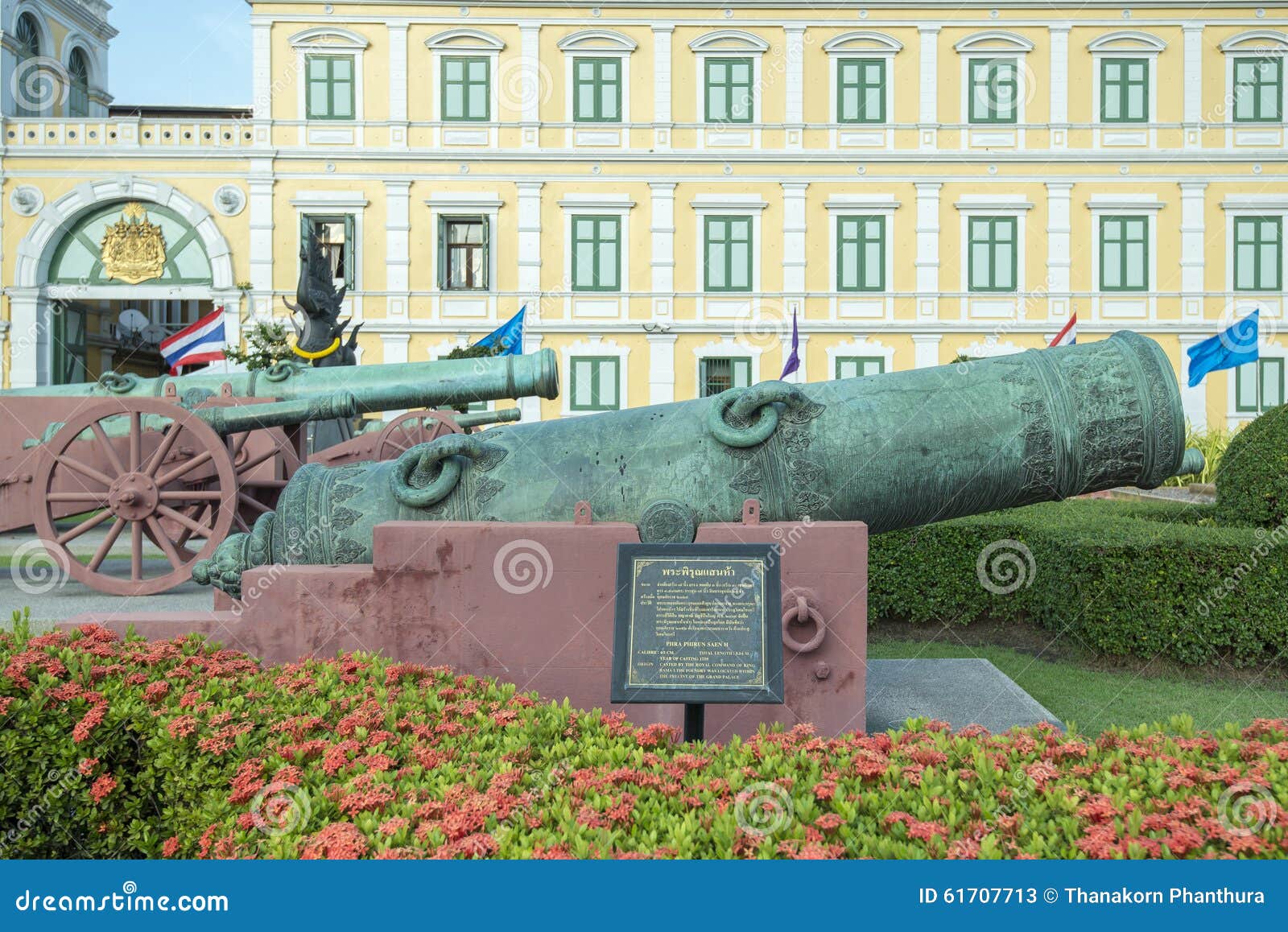 Ancient cannon stock image. Image of attack, asia, buddhist - 61707713