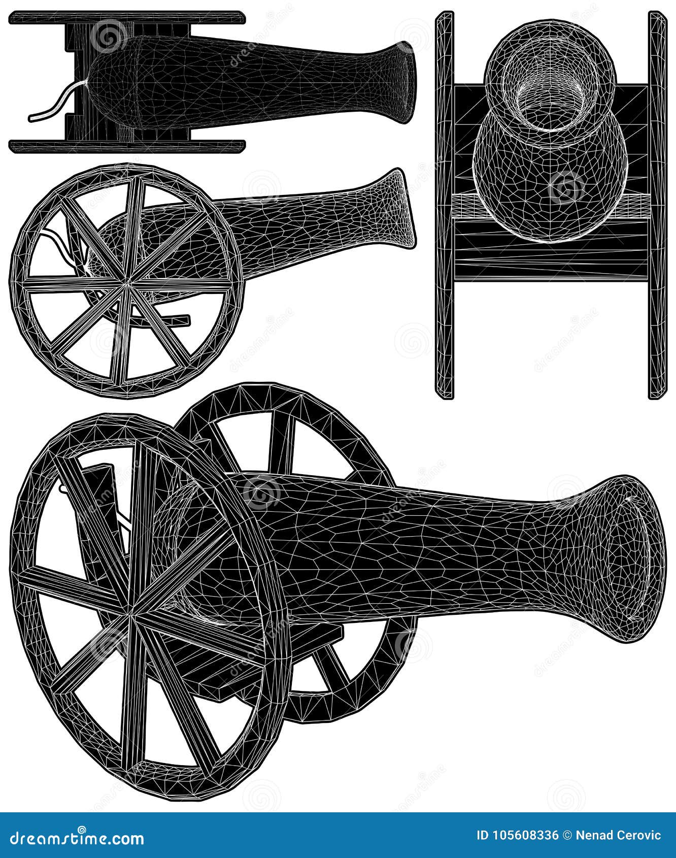 Ancient Cannon Illustration Isolated Vector Stock Vector - Illustration ...