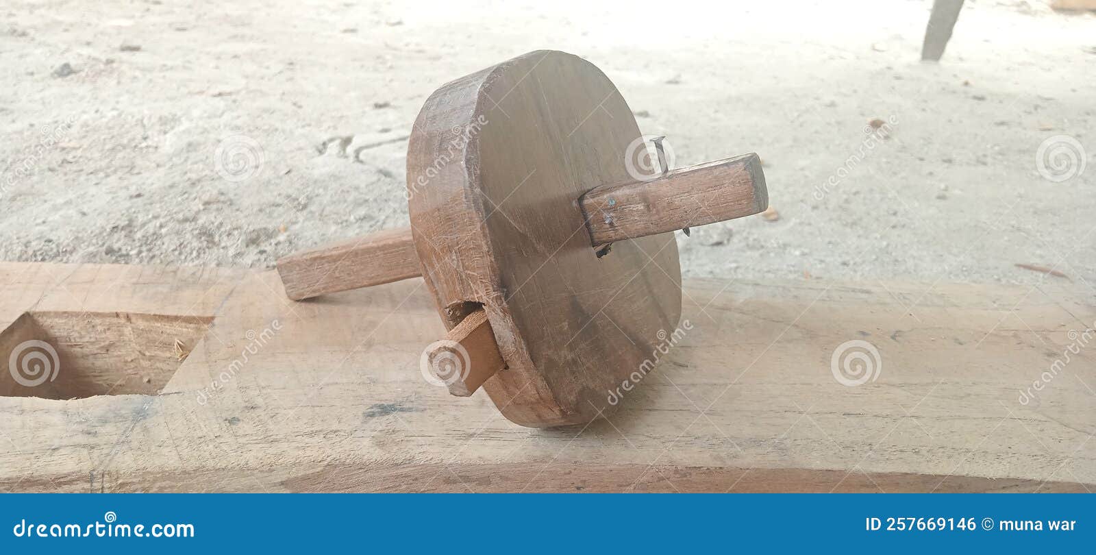 An Ancient Carpentry Tool Used To Measure Wood Stock Photo - Image of ...