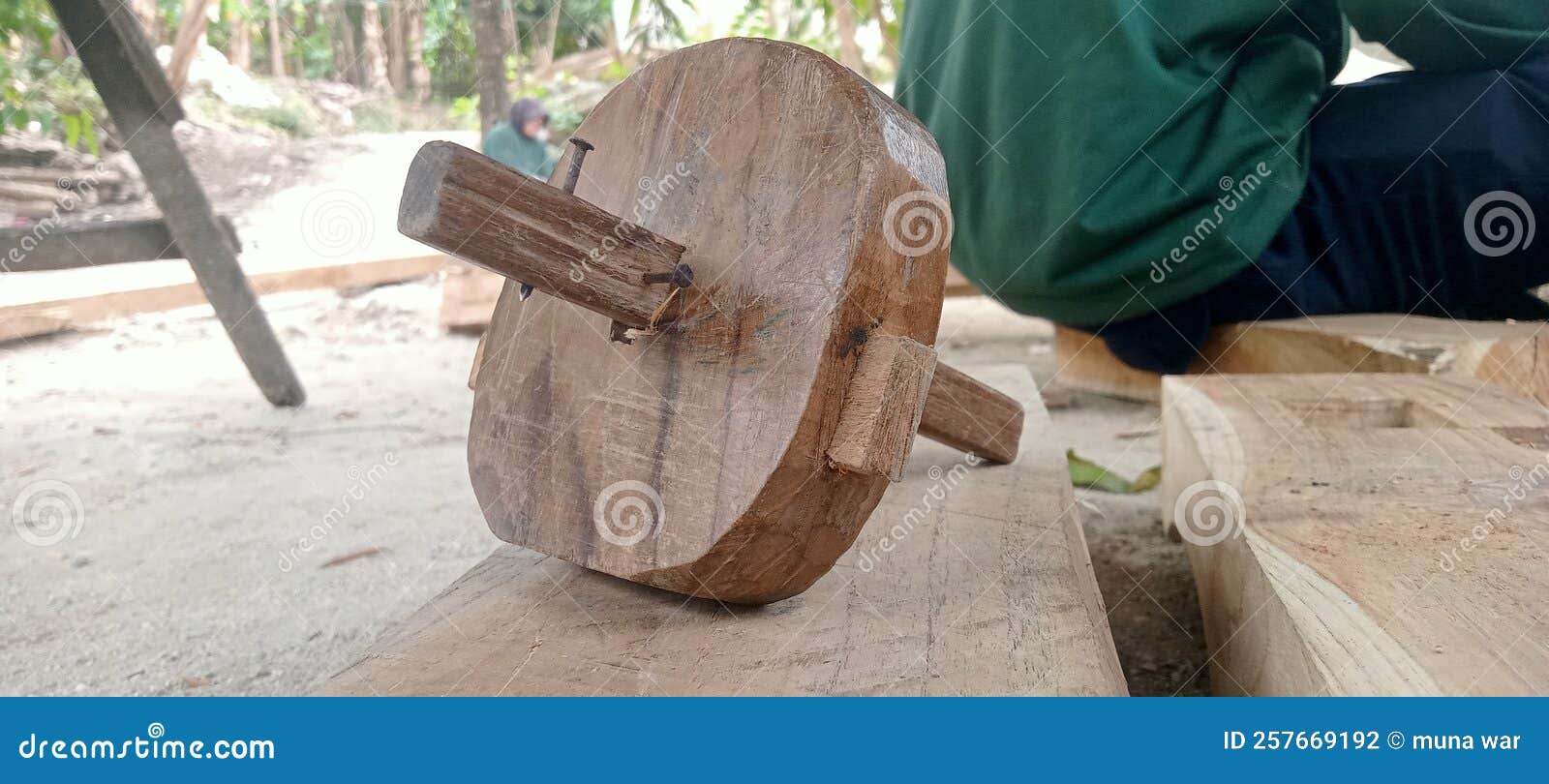 An Ancient Carpentry Tool Used To Measure Wood Stock Photo - Image of ...