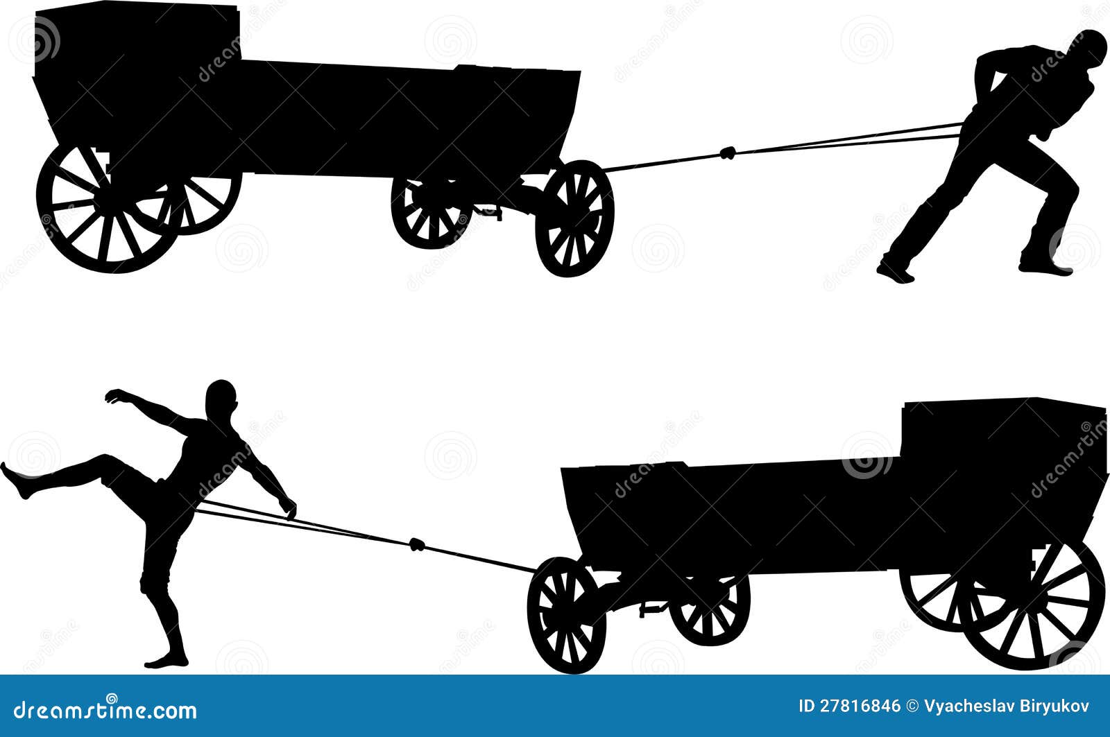 Ancient cart and man stock vector. Illustration of history - 27816846