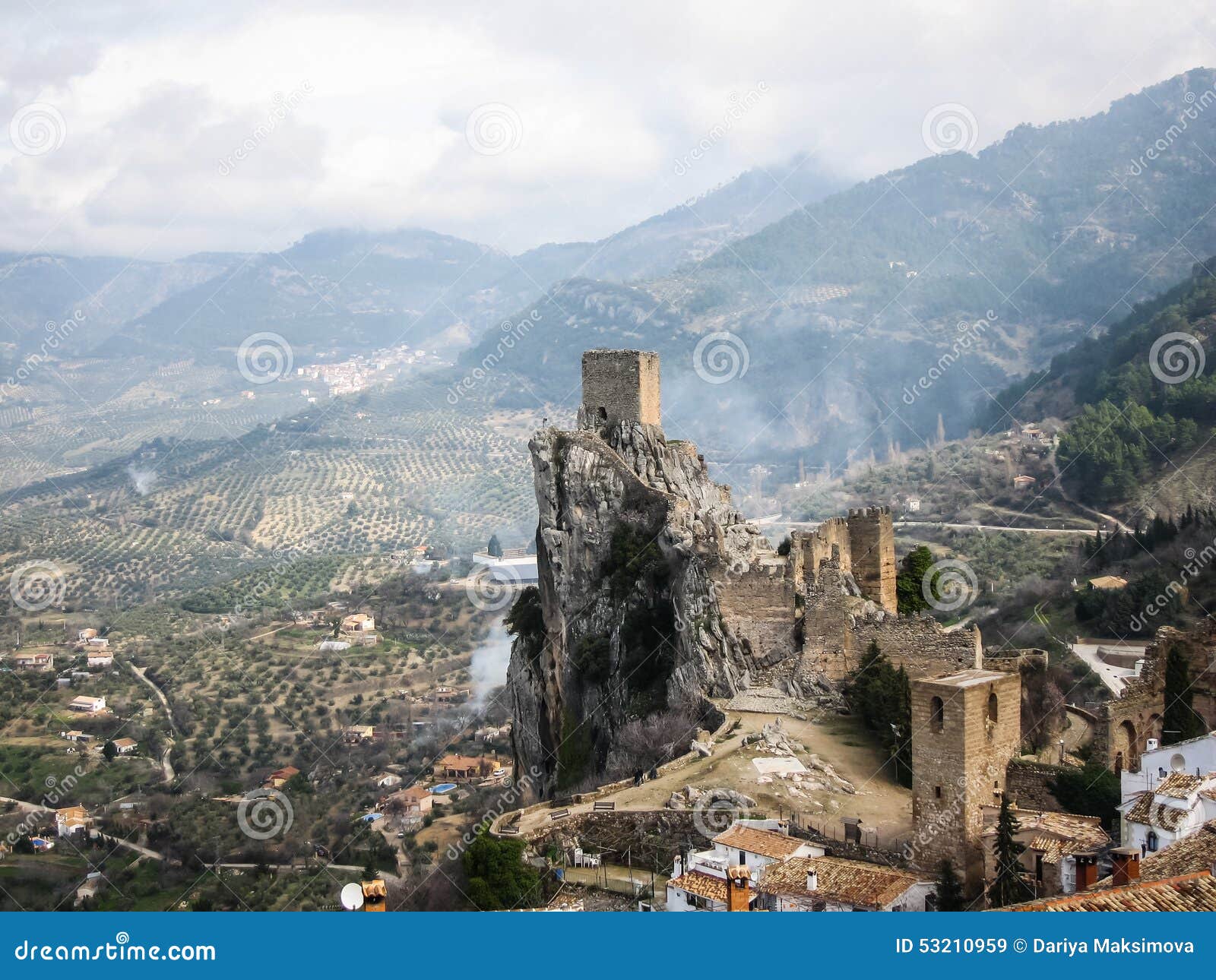 Ancient Castle on the Rock, La Iruela, Andalusia, Spain Stock Image ...