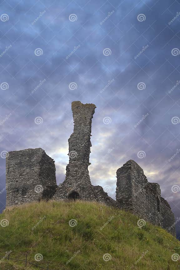 Ancient Castle Ruins on Hill Stock Image - Image of power, stronghold ...