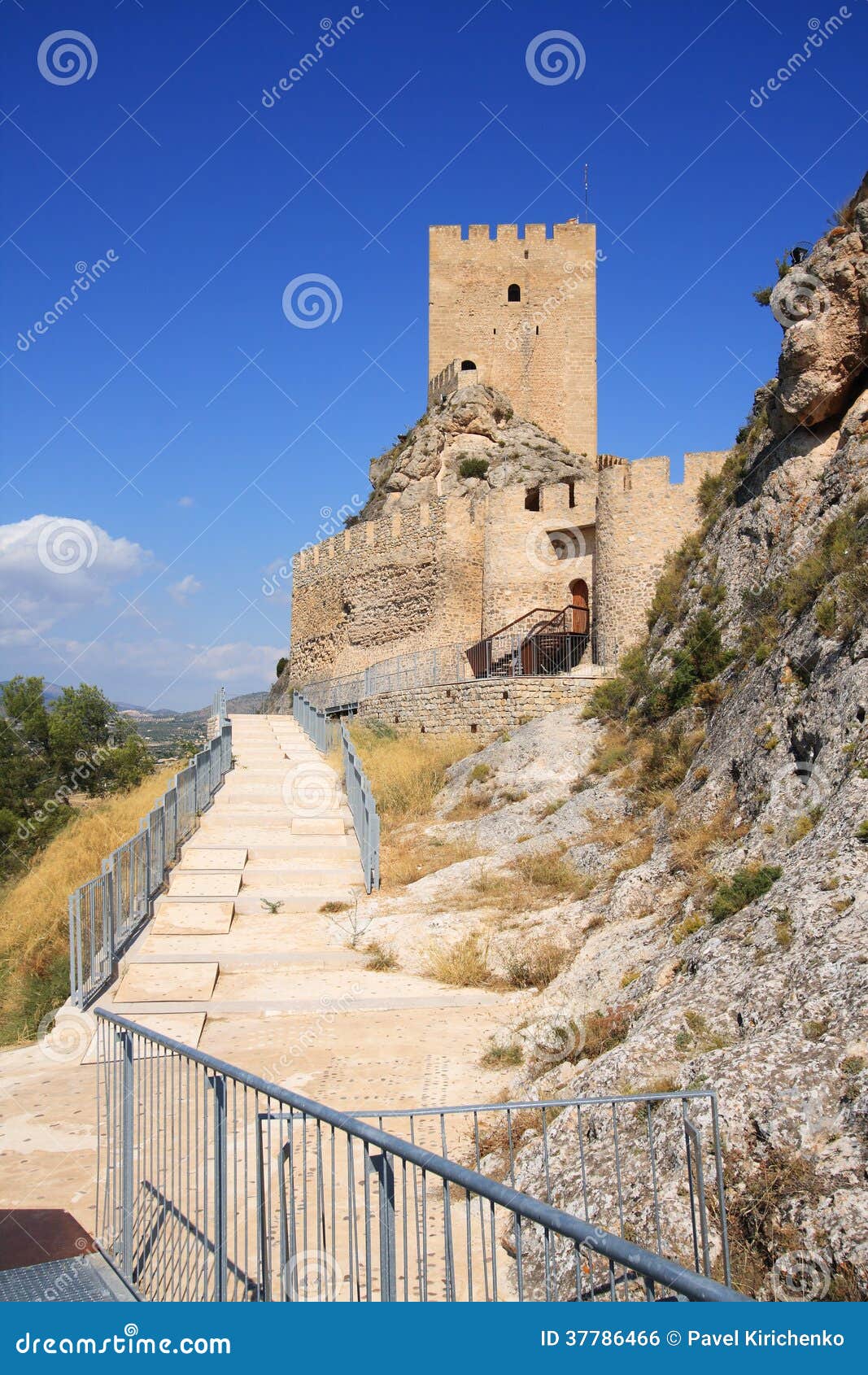 Ancient Castle Sax in Alicante Spain. Stock Photo - Image of building ...