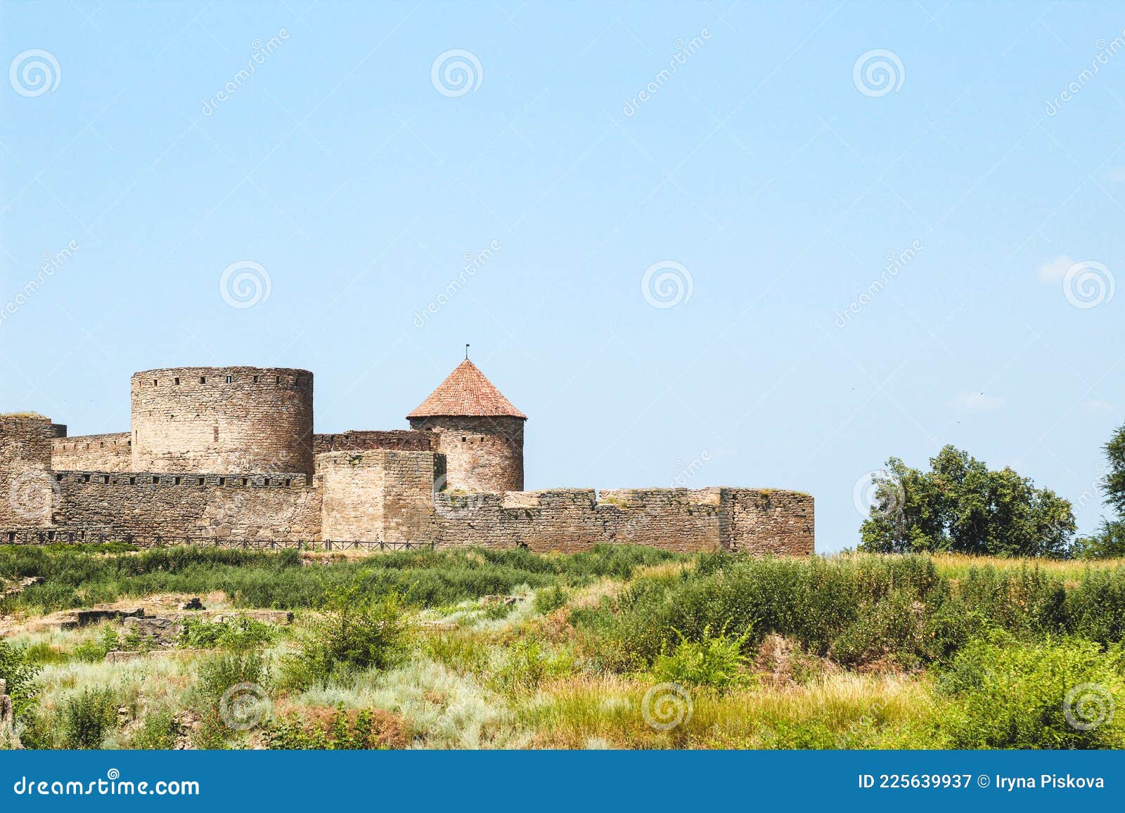 Ancient Castle Security Building with Towers. Stock Image - Image of ...