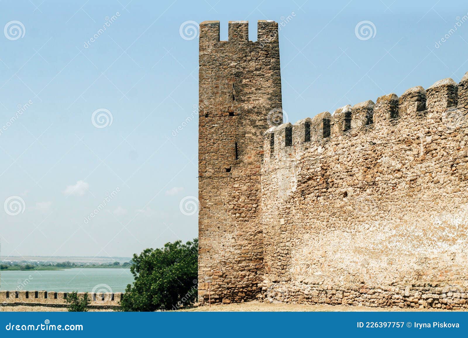 Ancient Castle Security Building with Towers. Stock Image - Image of ...